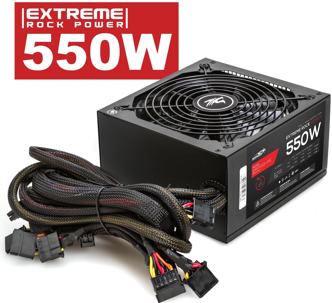 Buy Sentey Power Supply 550w Pc / Erp550-ps / All Braided Cables ...