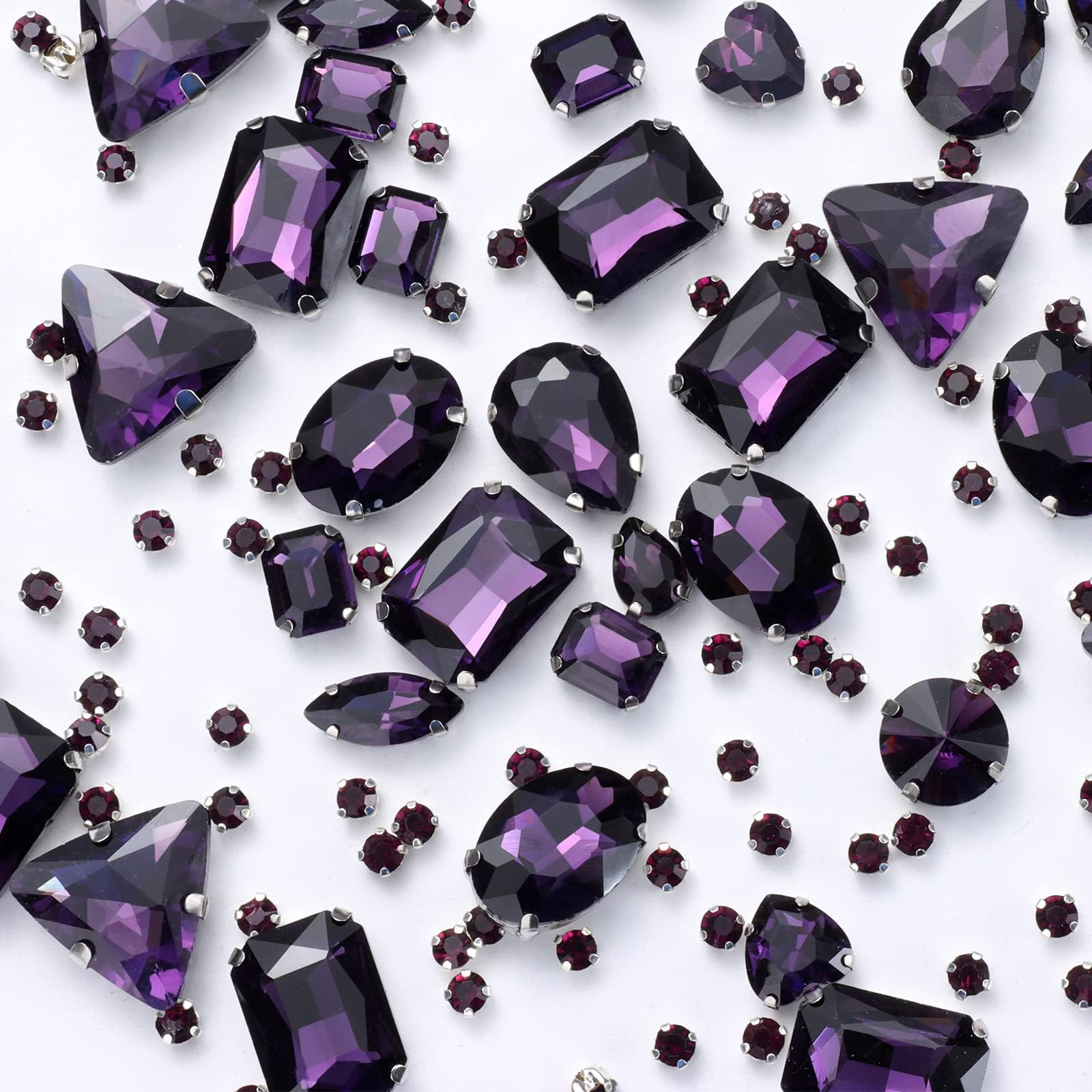 Amazon.com: Umillars 960 Pieces Gradient 3 Colors Sew On Rhinestones ...