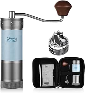 Amazon.com: Bincoo Manual Coffee Grinder–CNC 420 Hexagonal Burr,External Grind Adjustment Hander ...