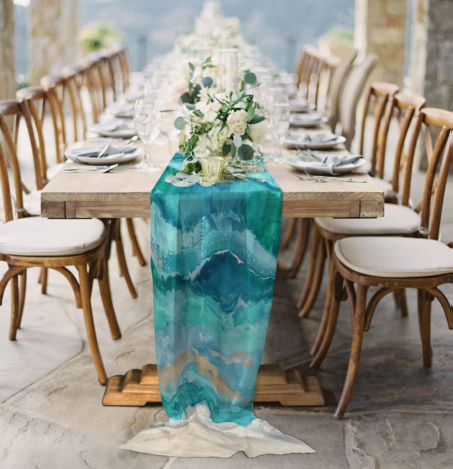 Elegant Turquoise Table Decorations
