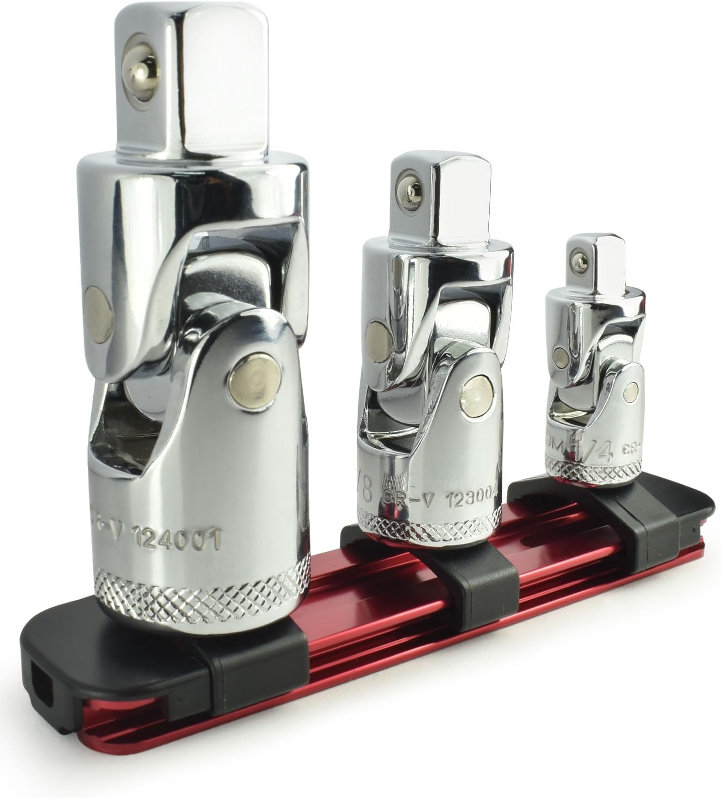 3PCS Universal Joint Socket Set, Chrome Vanadium Steel Swivel Socket ...