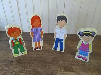 Amazon.com: VEBO 22pc Wooden Magnetic Figures Set of 8 (16 Double Sided ...