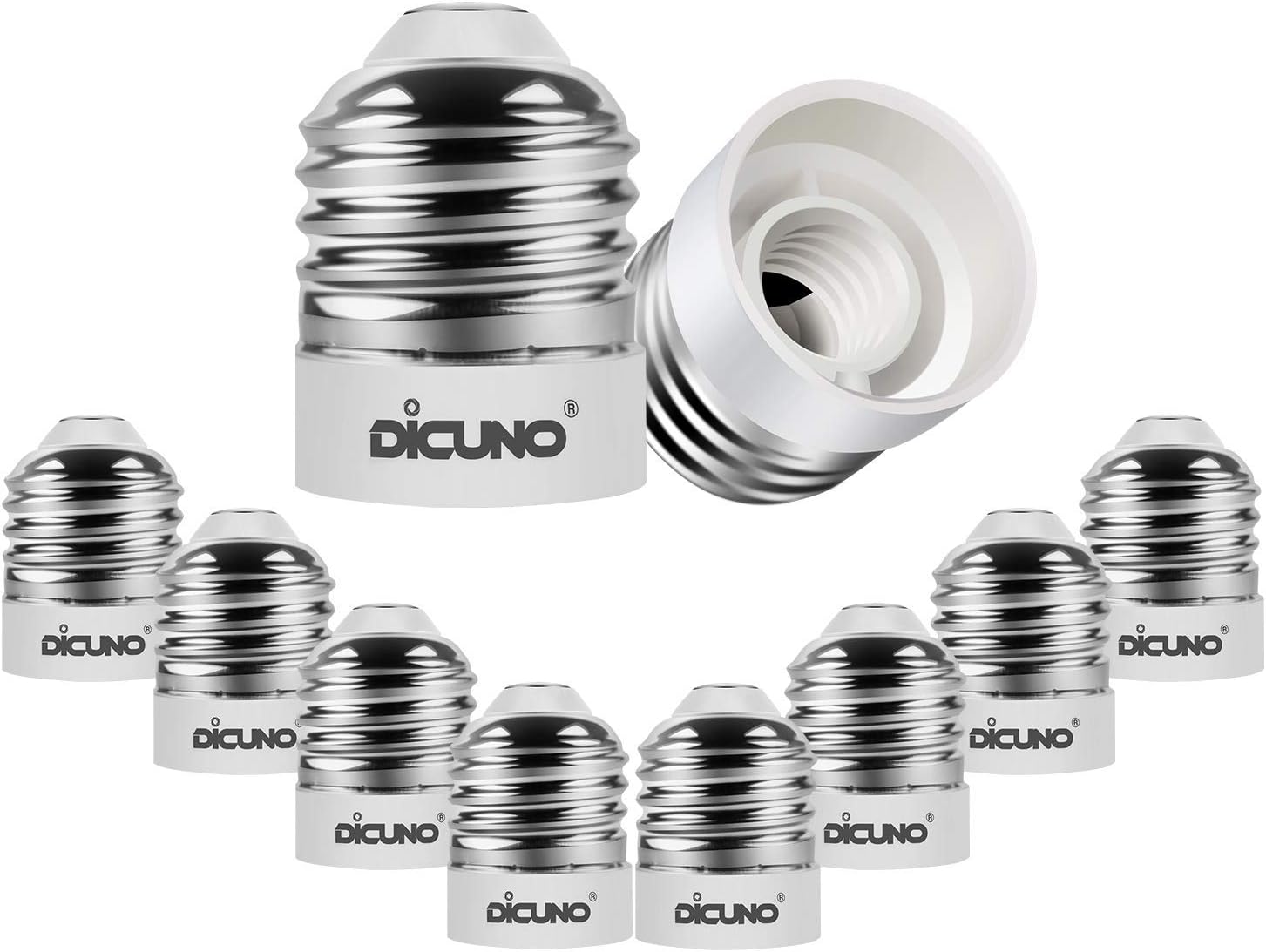 ABI (5-Pack) Light Bulb Socket Reducer Stadard US Medium Base E26 to ...