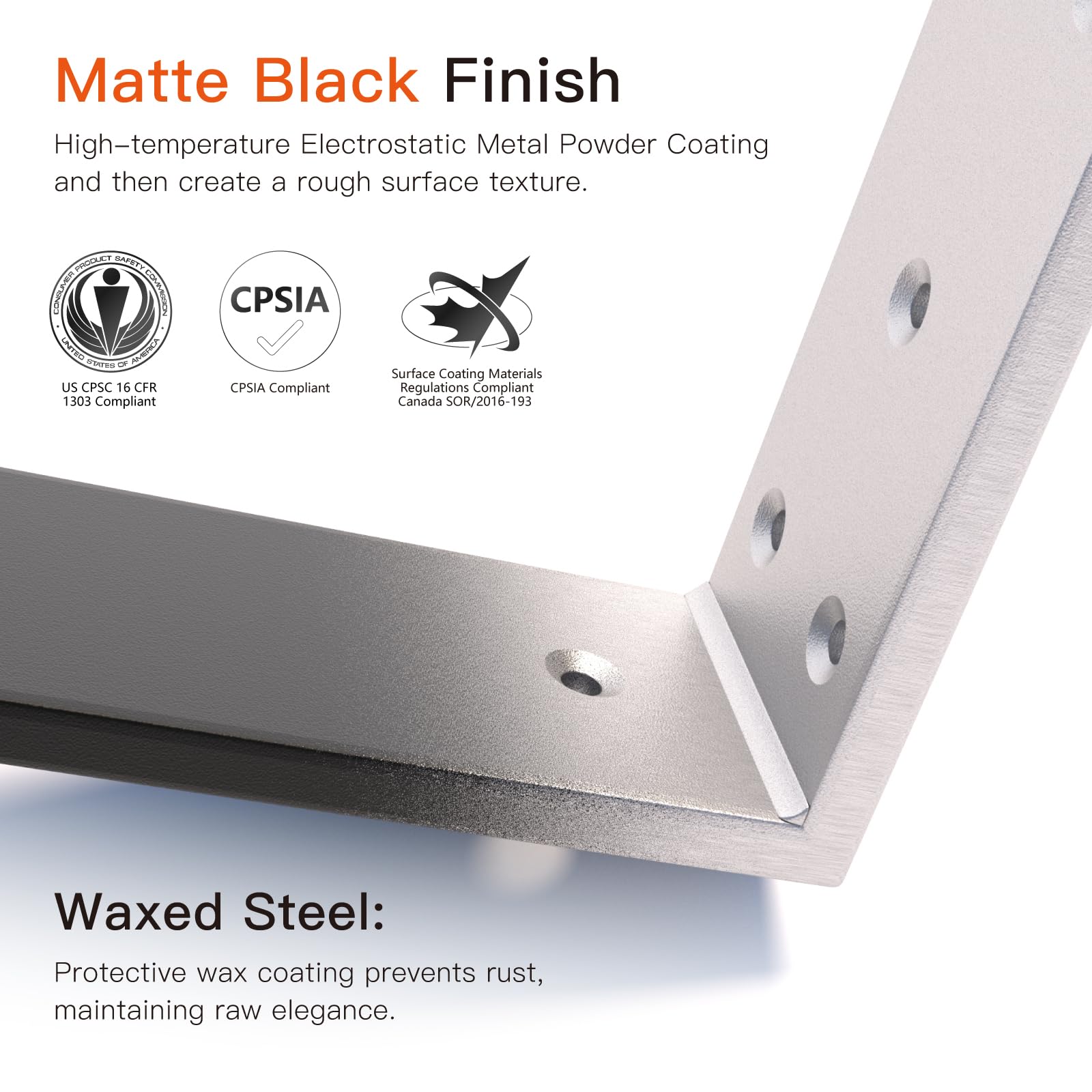 Snapklik.com : 20" Countertop Support Brackets 4 Pack, 3/8" Thick Heavy ...