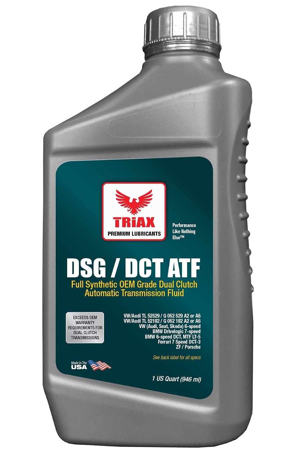 TRIAX DCT ATF Fully Synthetic Fluid, Lifetime Filling, For All Double ...