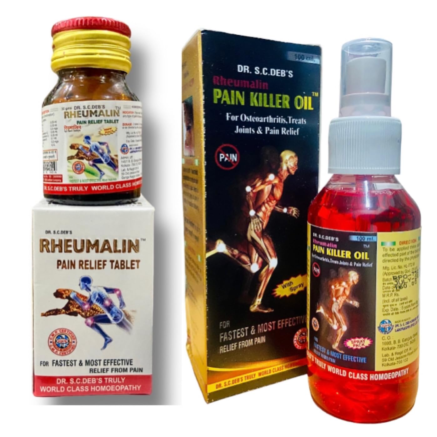 ABA03 Dr SC Debs Rheumalin Pain Relief Tablet Homeopathic & Rheumalin ...