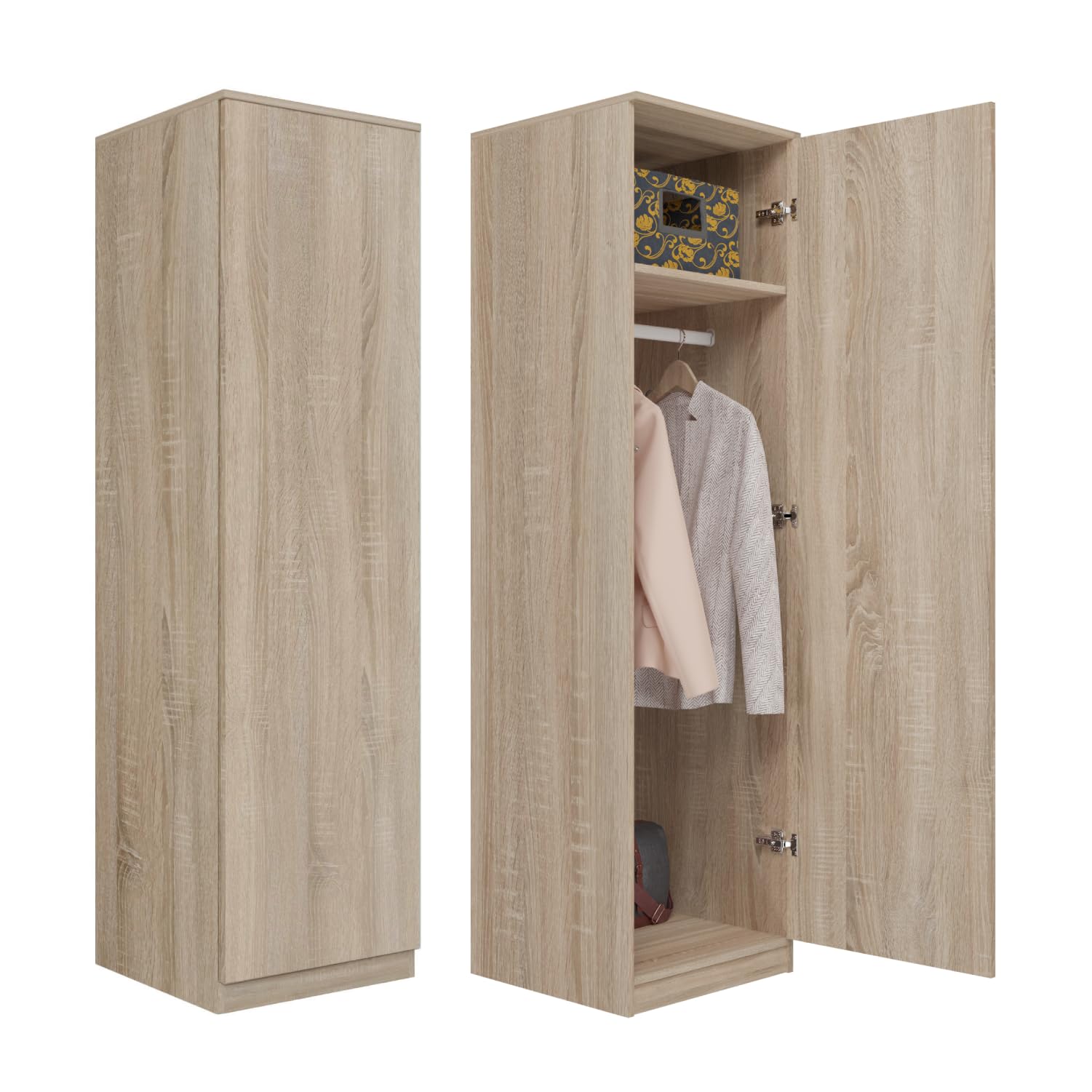 WHATSIZE ENTERPRISE – SD 50 - Sonoma Single Push-open Wardrobe – Wooden ...