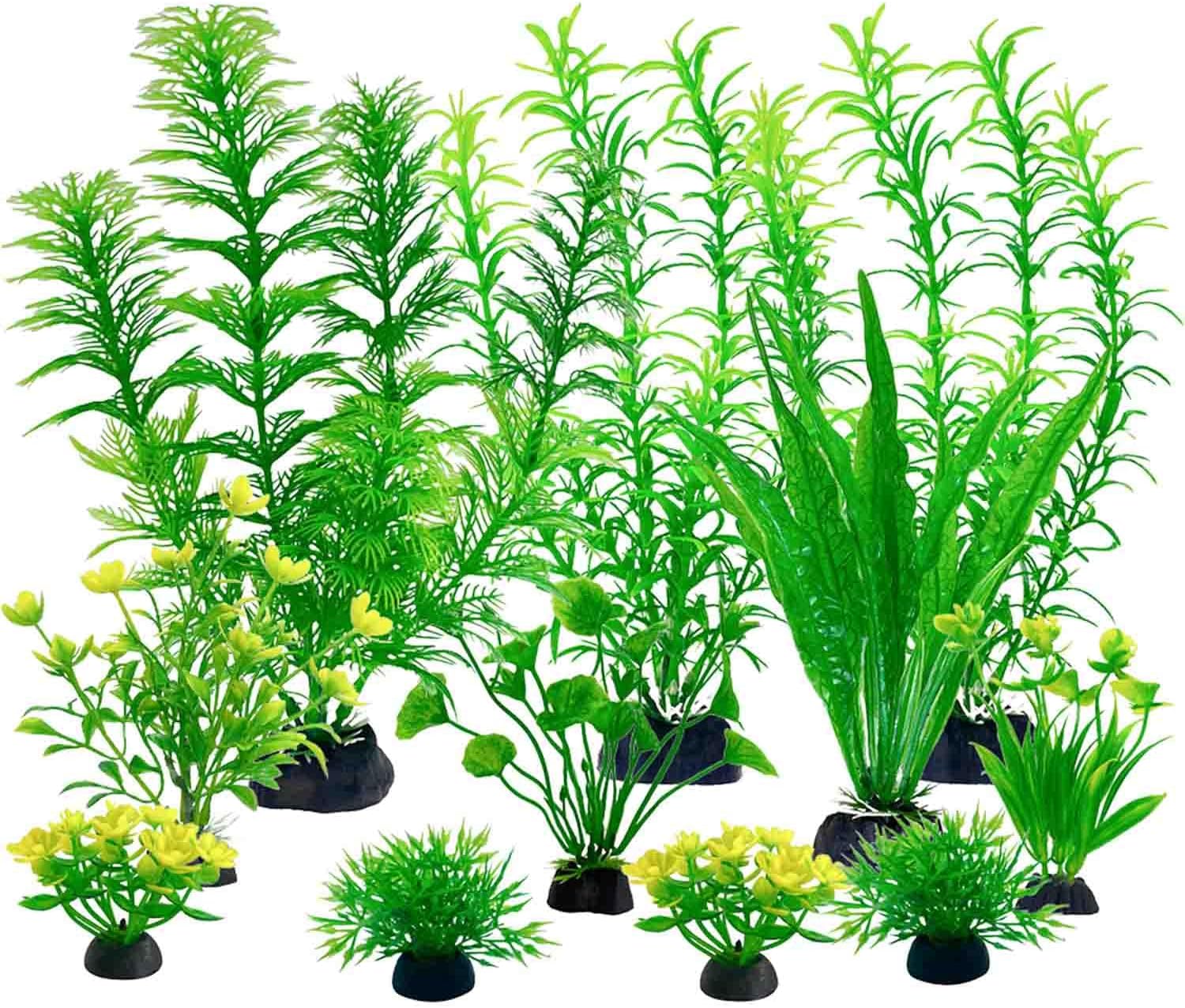 Amazon.com: Wugauwor Artificial Aquarium Plant, 11Pcs Fish Tank ...