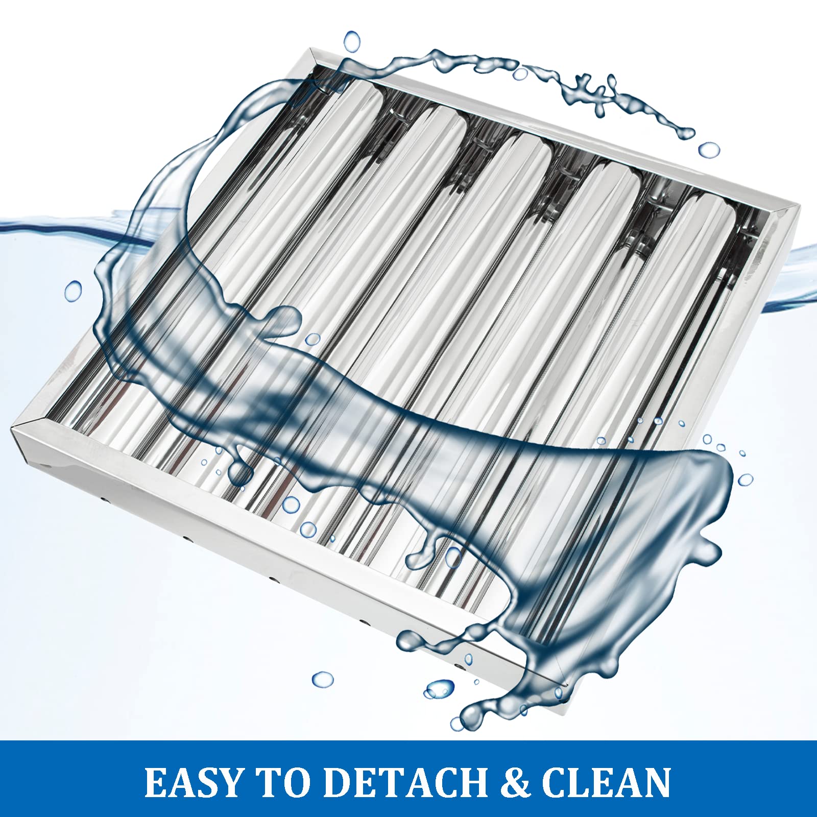 Snapklik.com : 6PCS 430 Stainless Steel Hood Filter, 15.5" W X 15.5" H ...