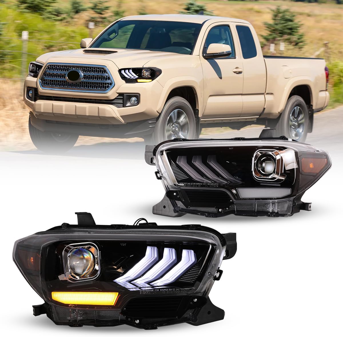 Amazon.com: Winjet LED Headlights Assembly Fit For 2016-2019 Toyota ...