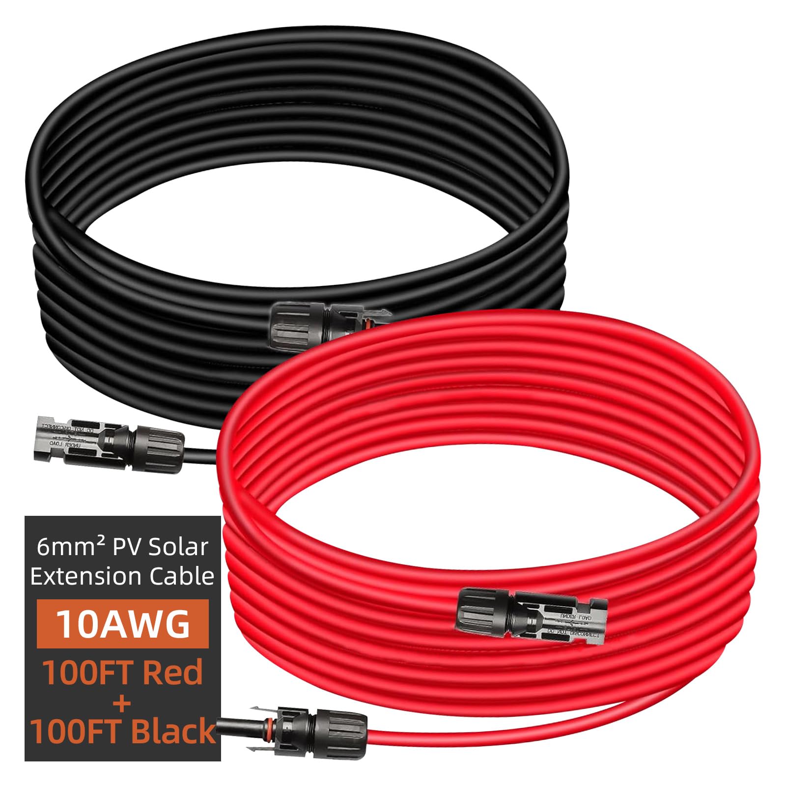 Amazon.com: 100FT 10AWG Solar Panel Extension Cable, Solar Cable Wire ...