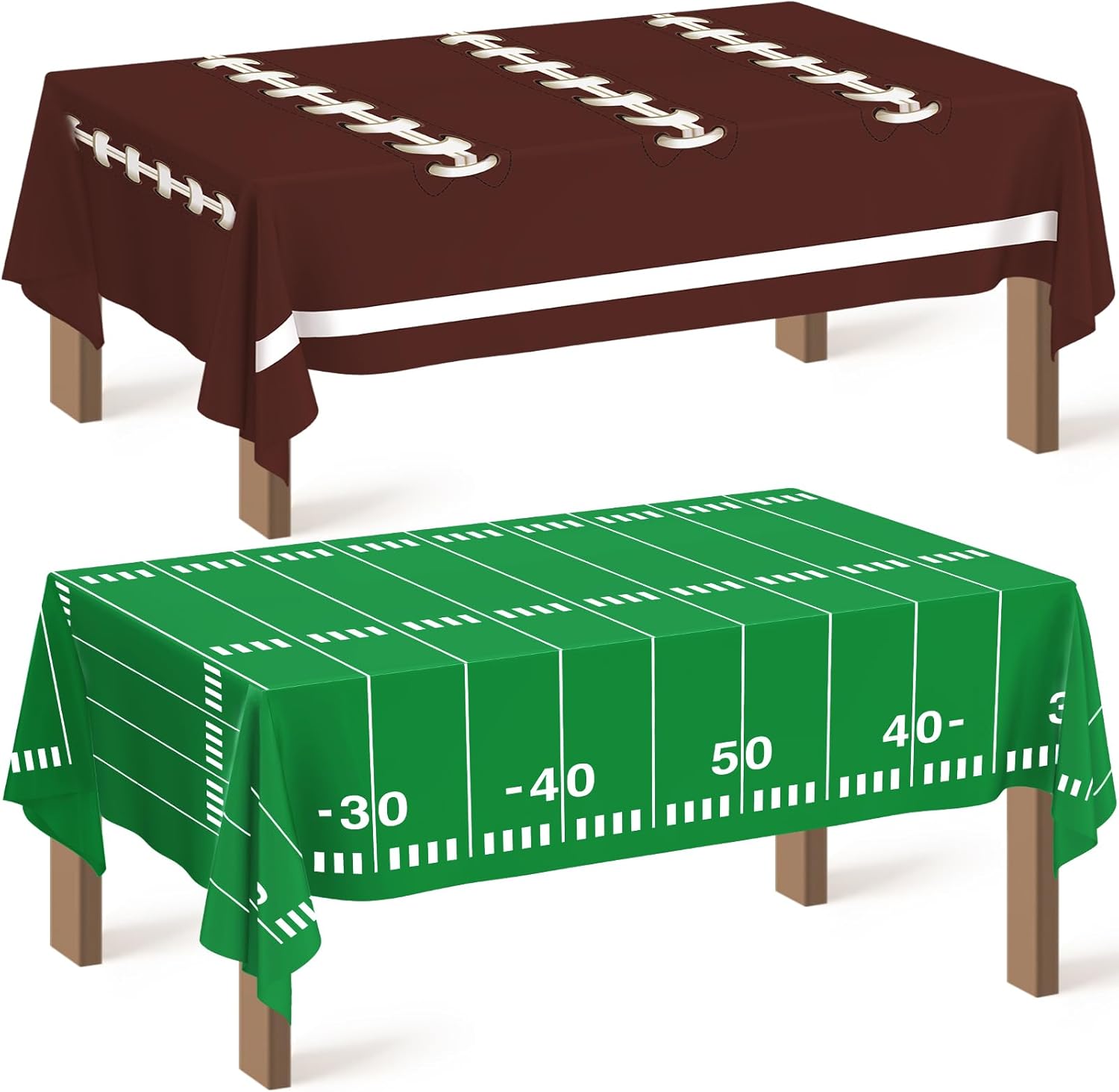 Amazon.com: Football Party Decorations, 2 Pack Disposable Tablecloth ...