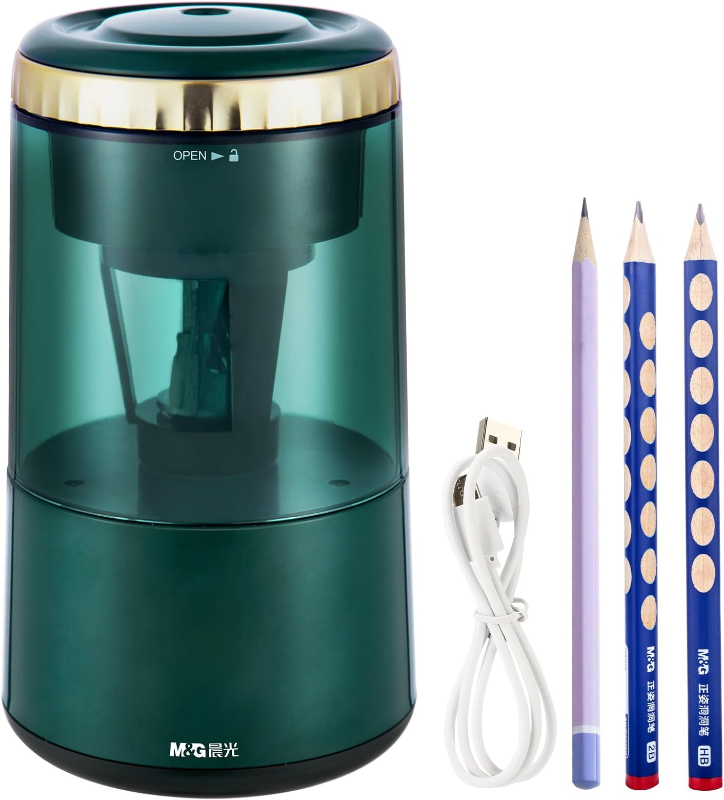 Amazon.com : M&G Electric Pencil Sharpener, Portable Automatic Pencil ...