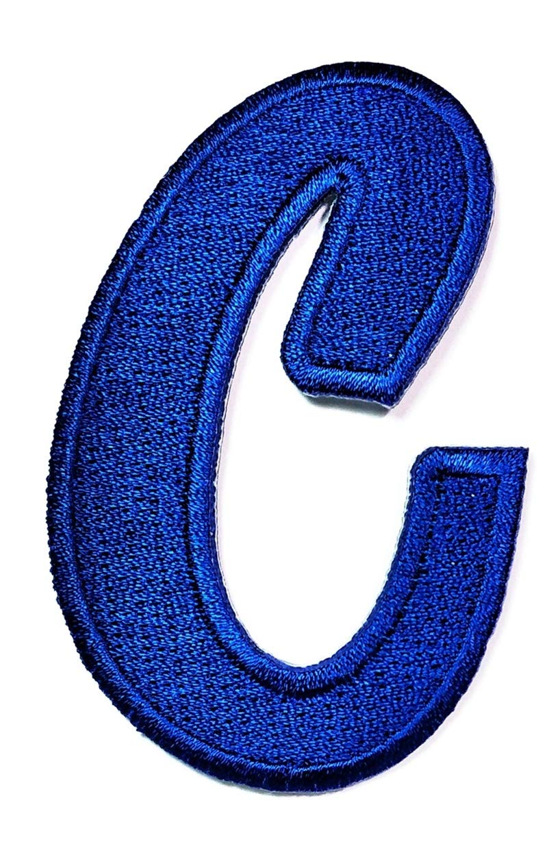 Buy Alphabet Letters C Patch Blue Letter C Embroidered Iron on Patch ...