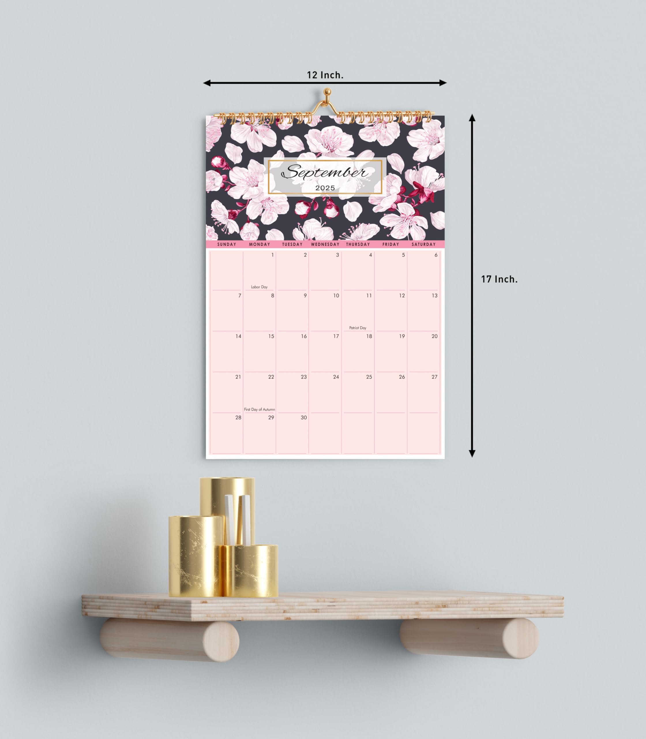 Snapklik.com : Mudrit 2025 Wall Calendar, 12" X 17", 12 Monthly ...