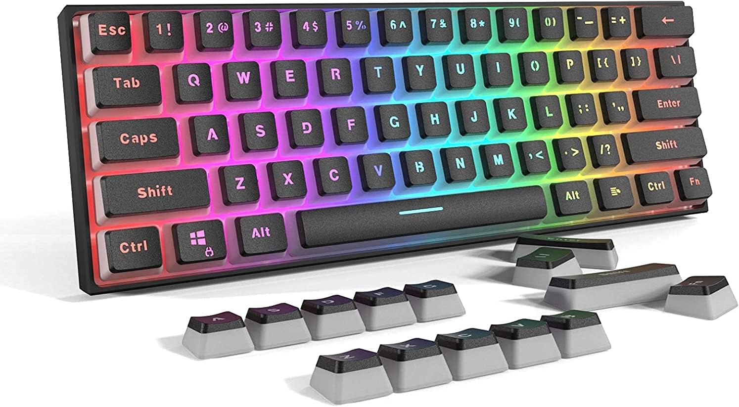 Pudding PBT Keycaps, Full Key Set, Double Shot Translucent Keycaps ...