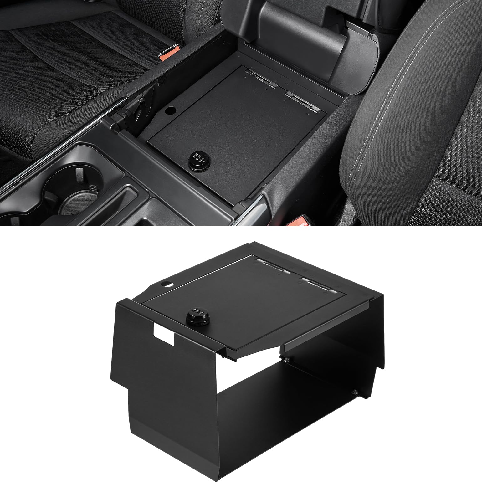 Amazon.com: ISSYAUTO Center Console Safe Lock Box Compatible with 2021 ...