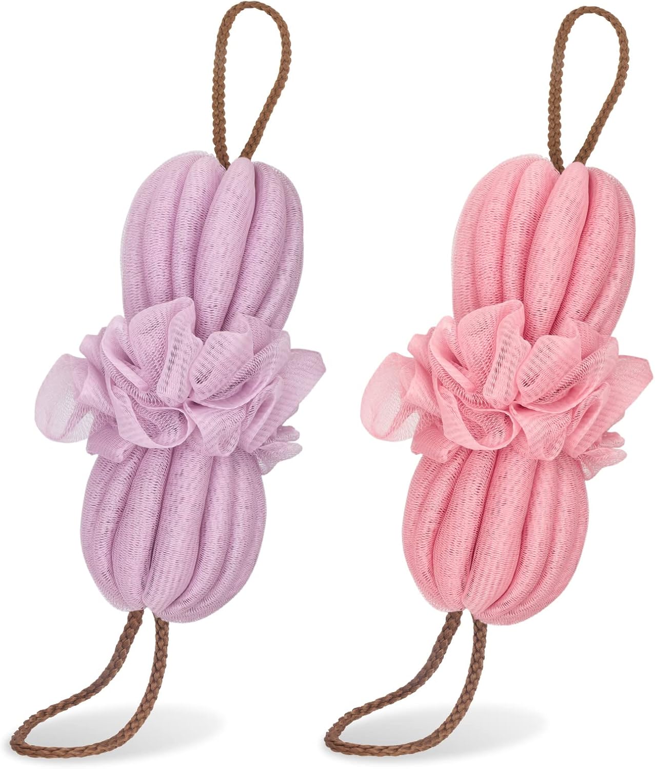 Toplive 2Pcs Bath Shower Loofah Sponge,Long Stretch Back Sponge ...