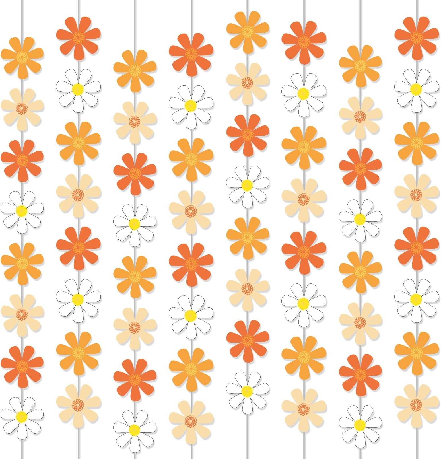 Amazon.com: 8PCS Daisy Boho Groovy Party Supplies Hippie Banners Boho ...
