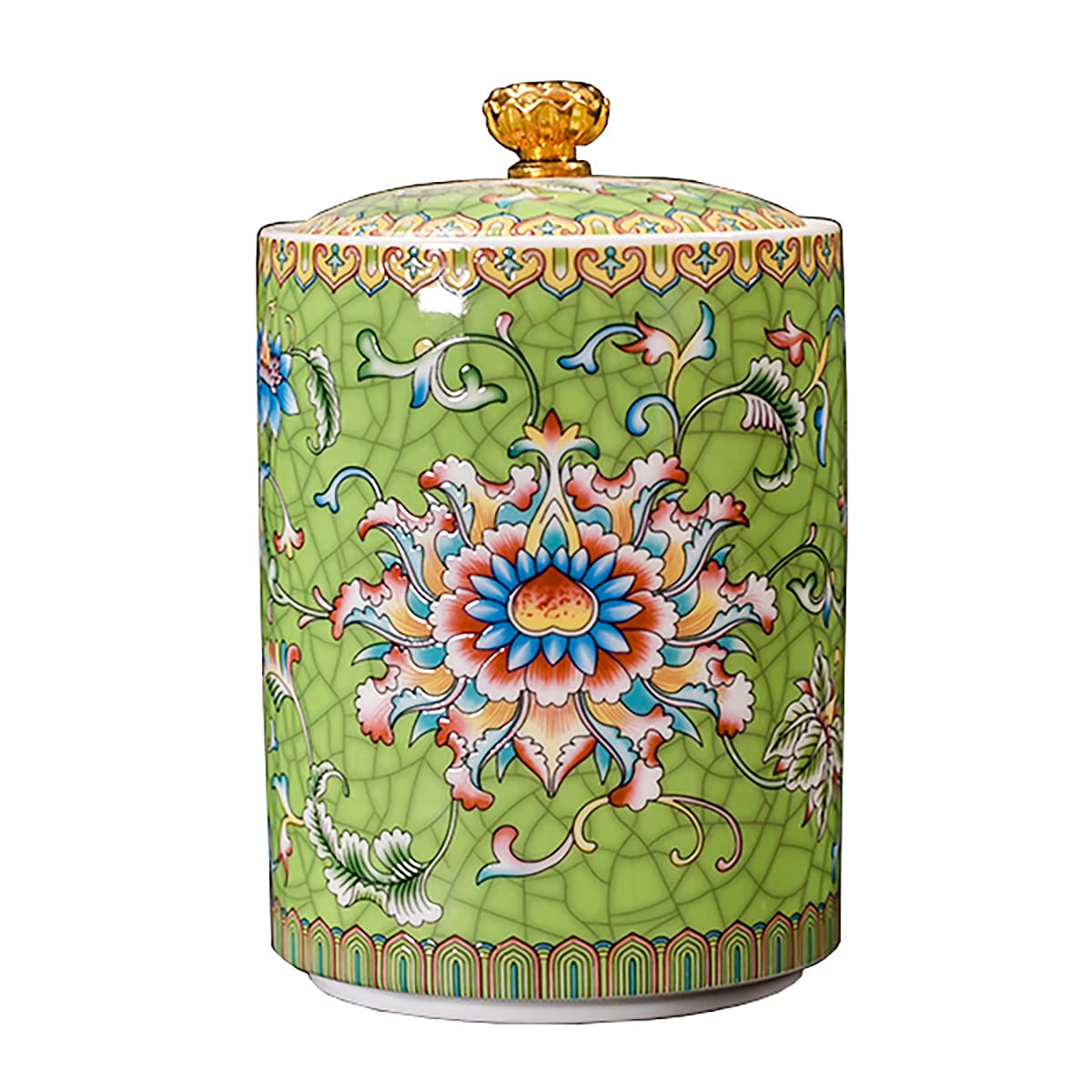 Amazon.com: Bicuzat Enamel Ceramic Tea Caddy Tea Canister Tea Storage ...