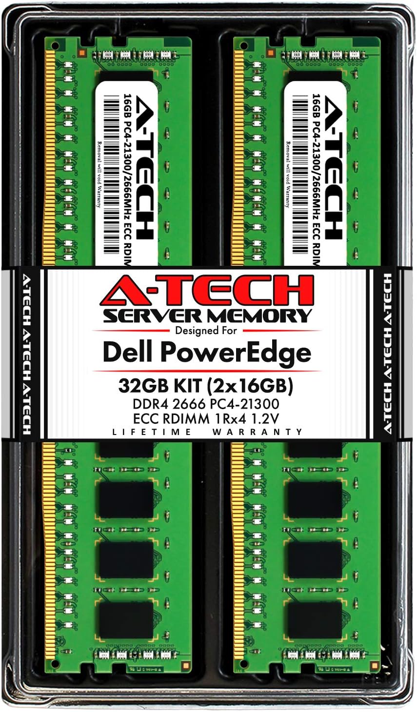 A-Tech 32GB (2x16GB) Memory for Dell PowerEdge R440, T440, R540, R640 ...