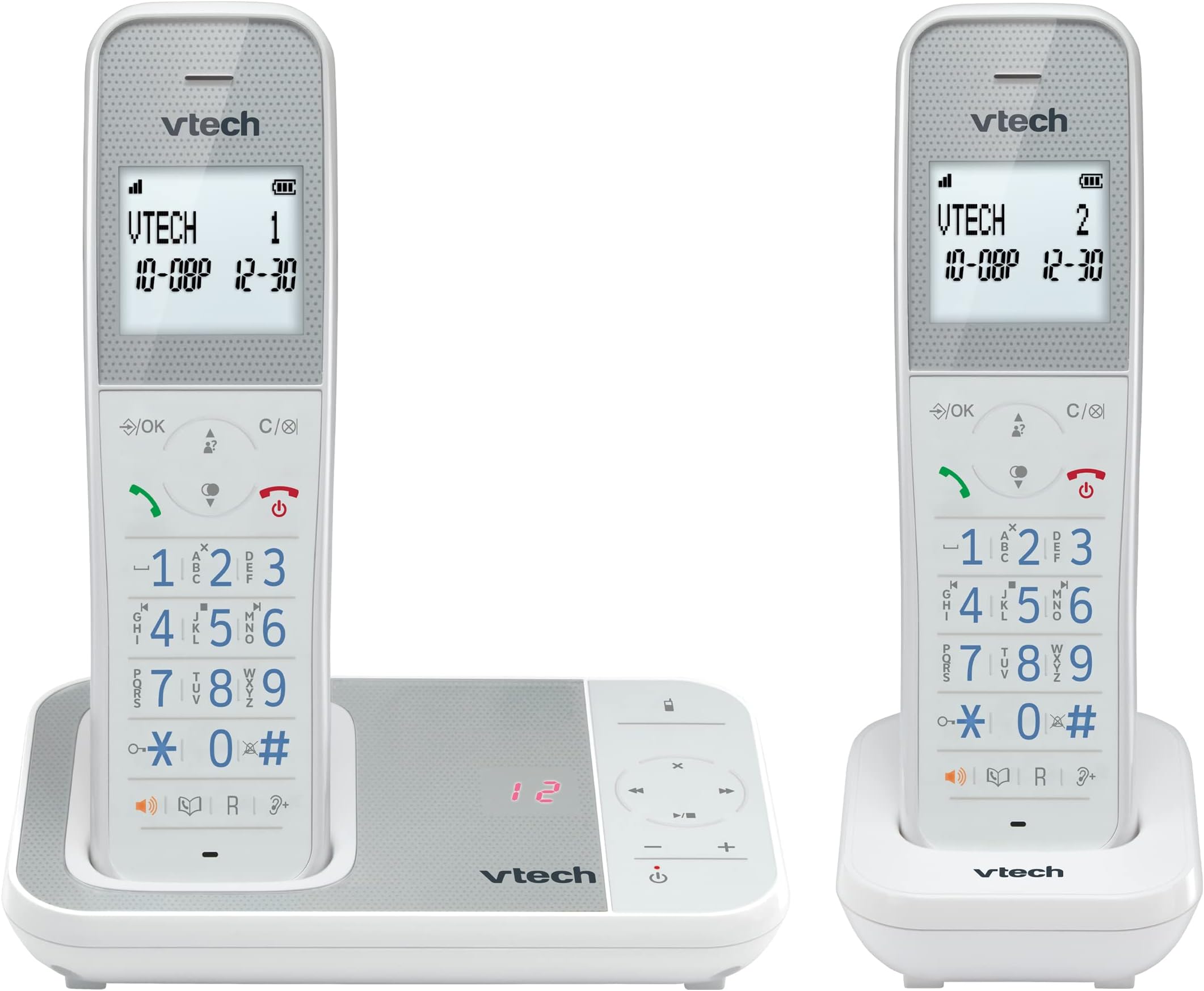VTech XS1051 DECT Cordless Phone with Answering Machine, 2 Handsets ...