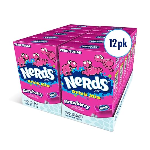 Amazon.com: Nerds, Strawberry – Powder Drink Mix, Delicious hydration ...