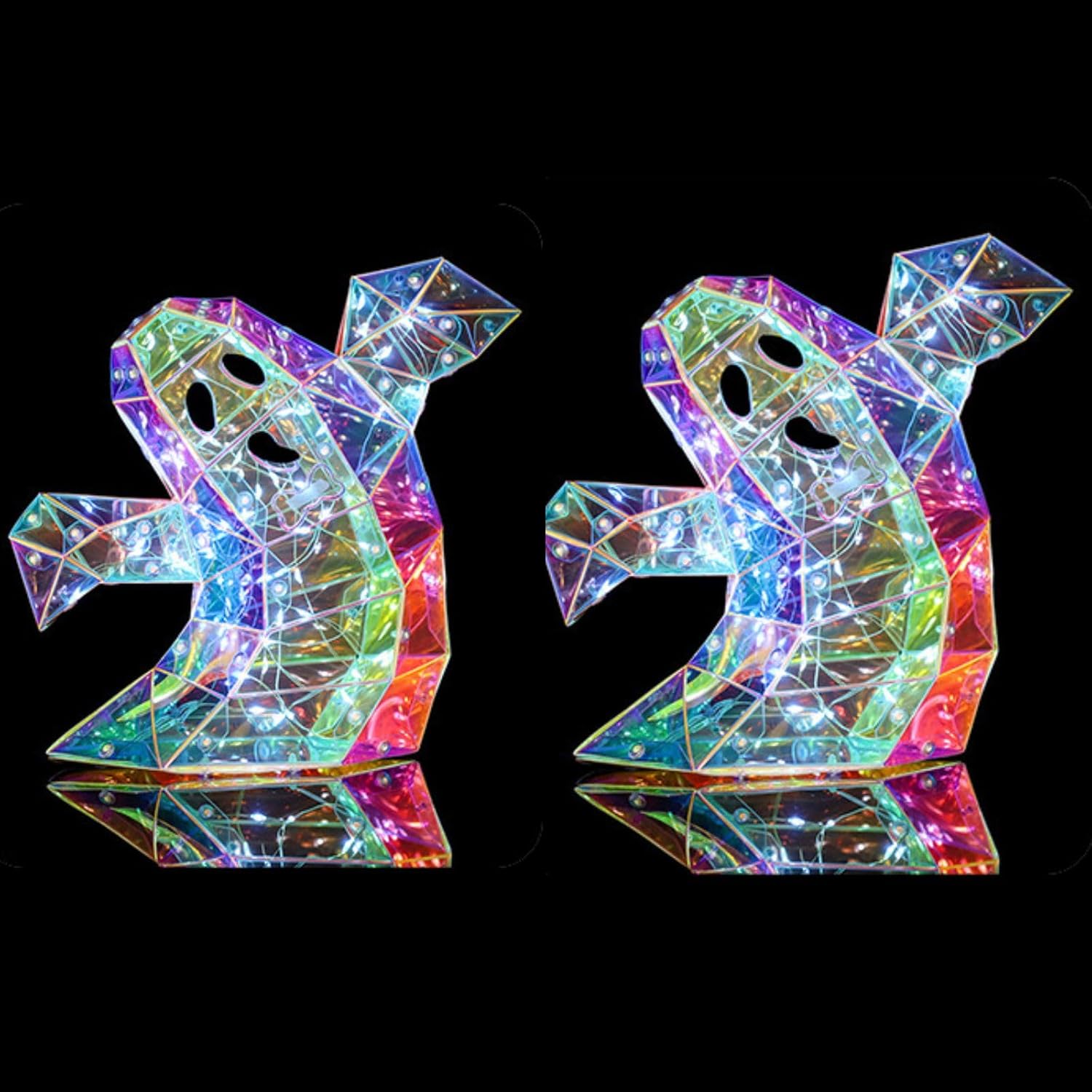 Amazon.com: Prismatic Iridescent Spooky Ghost, Halloween Ghost Decor ...