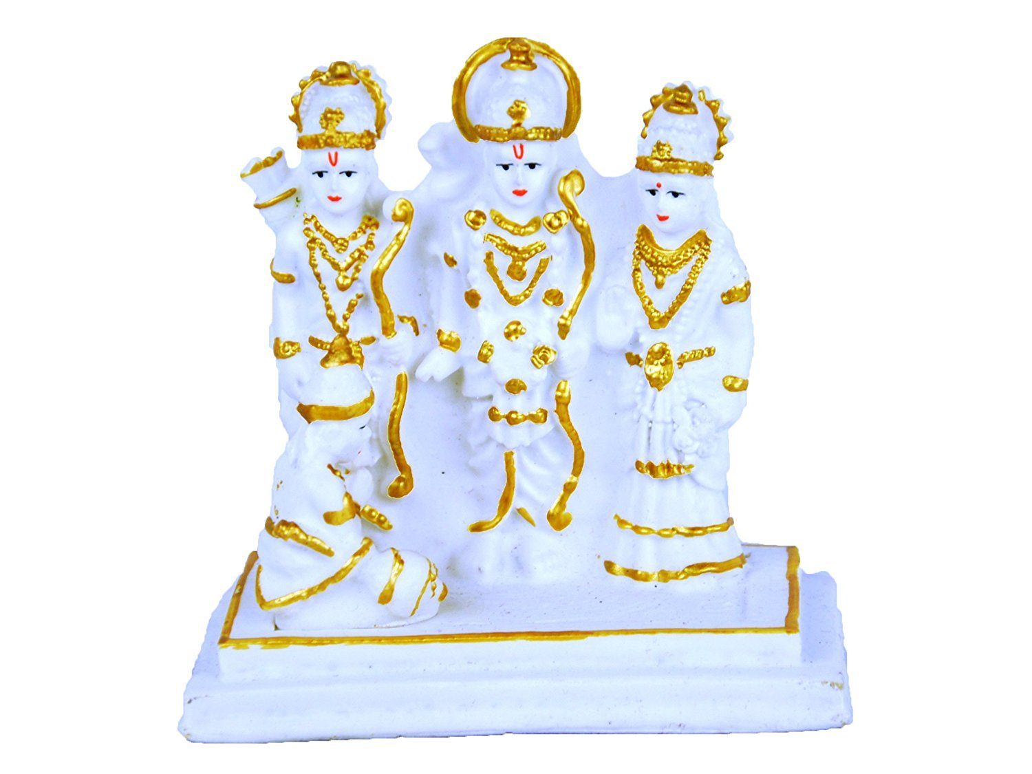 Buy 5 Inches Glow Stone Statue - Sita Ram Laxman and Hanuman Ram Darbar ...