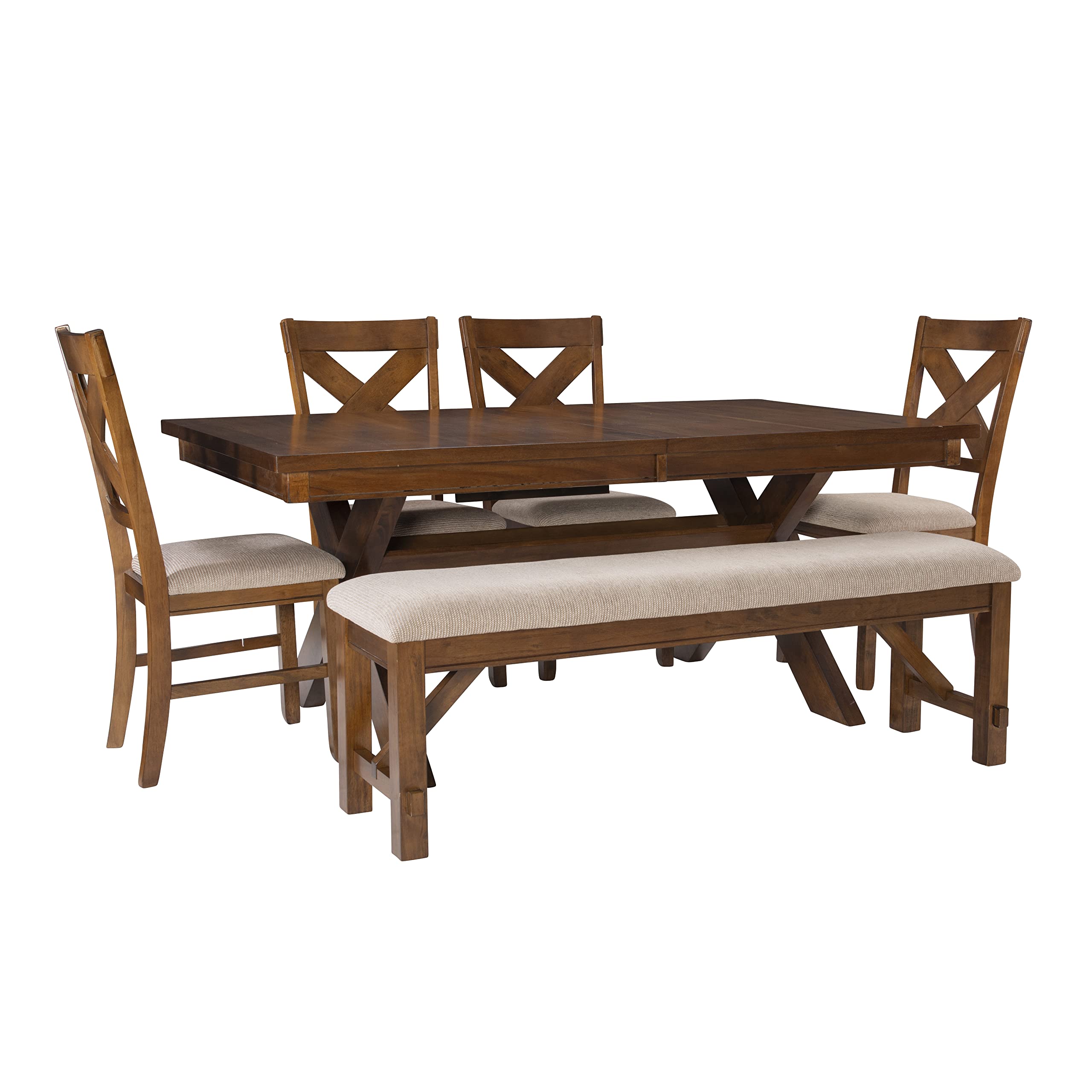 Amazon.com - Powell Company Powell Kraven Rustic Umber 6pc Dining Set ...