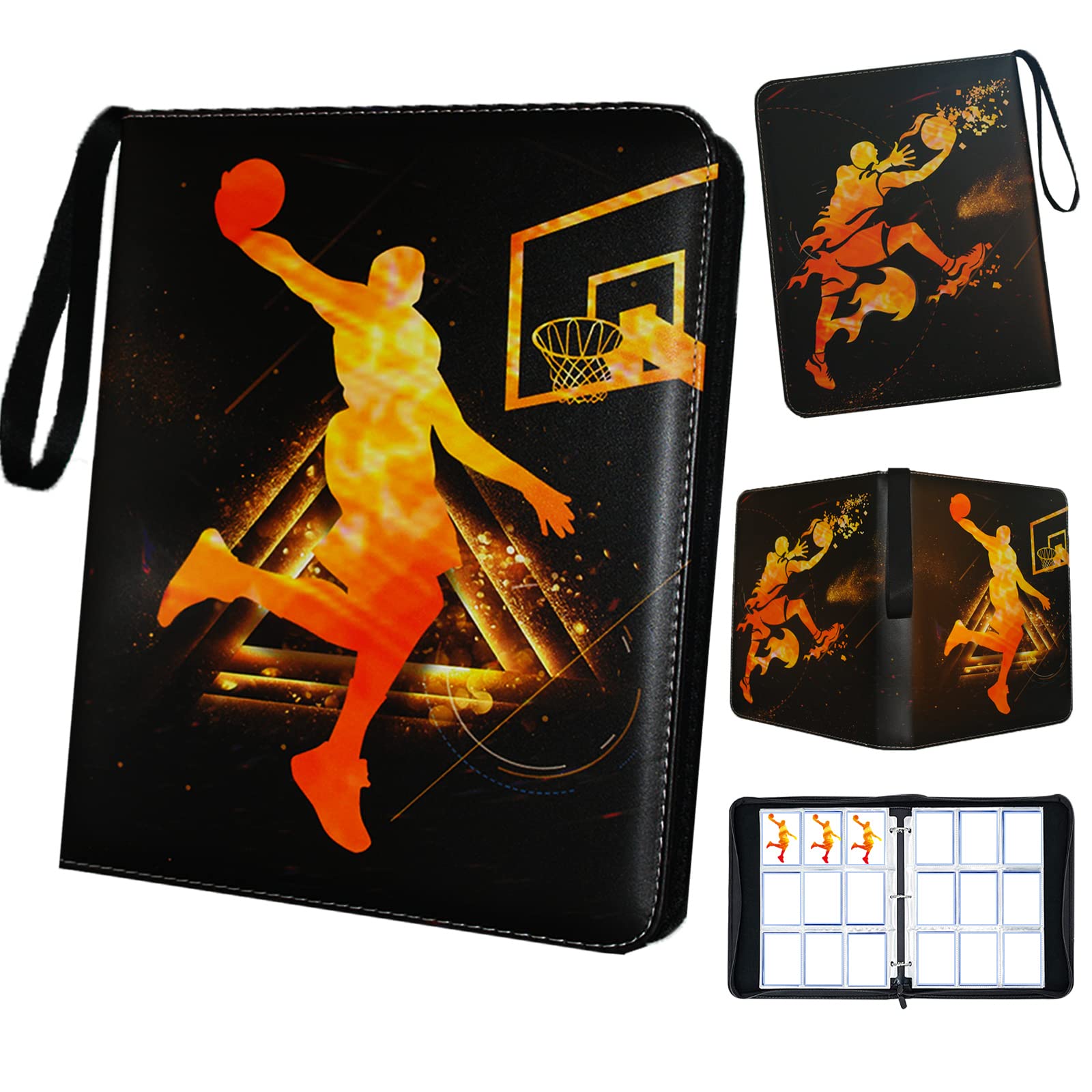 Amazon.com: Basketball Cards Binder 900 Pockets, Trading Cards Holder ...