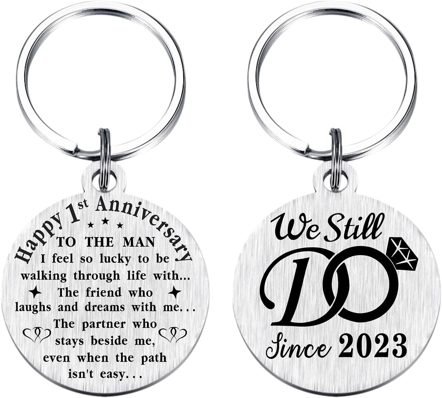 Amazon.com: TANWIH First Wedding Anniversary Keychain Gifts for Wife, 1 ...