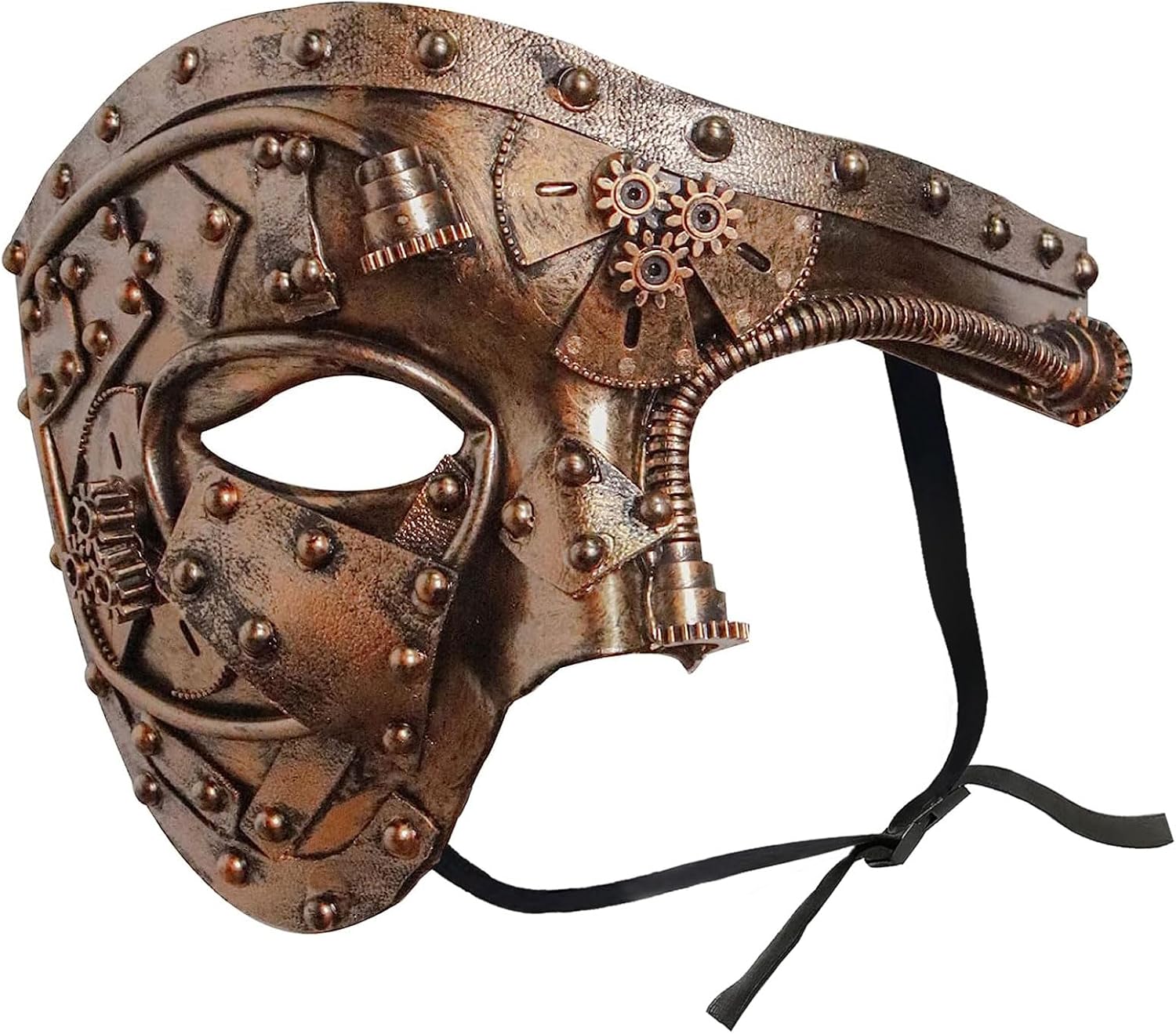 Amazon.com: Halford Steampunk Phantom Masquerade Mask, Metal Cyborg ...