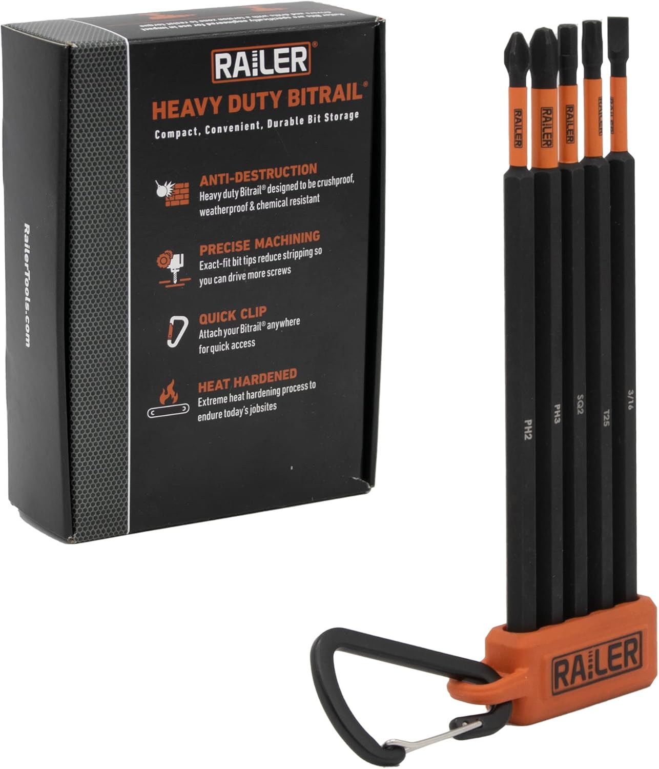 Railer 6 Inch Screwdriver Bit Set - Premium S2 Steel 6" Phillips ...