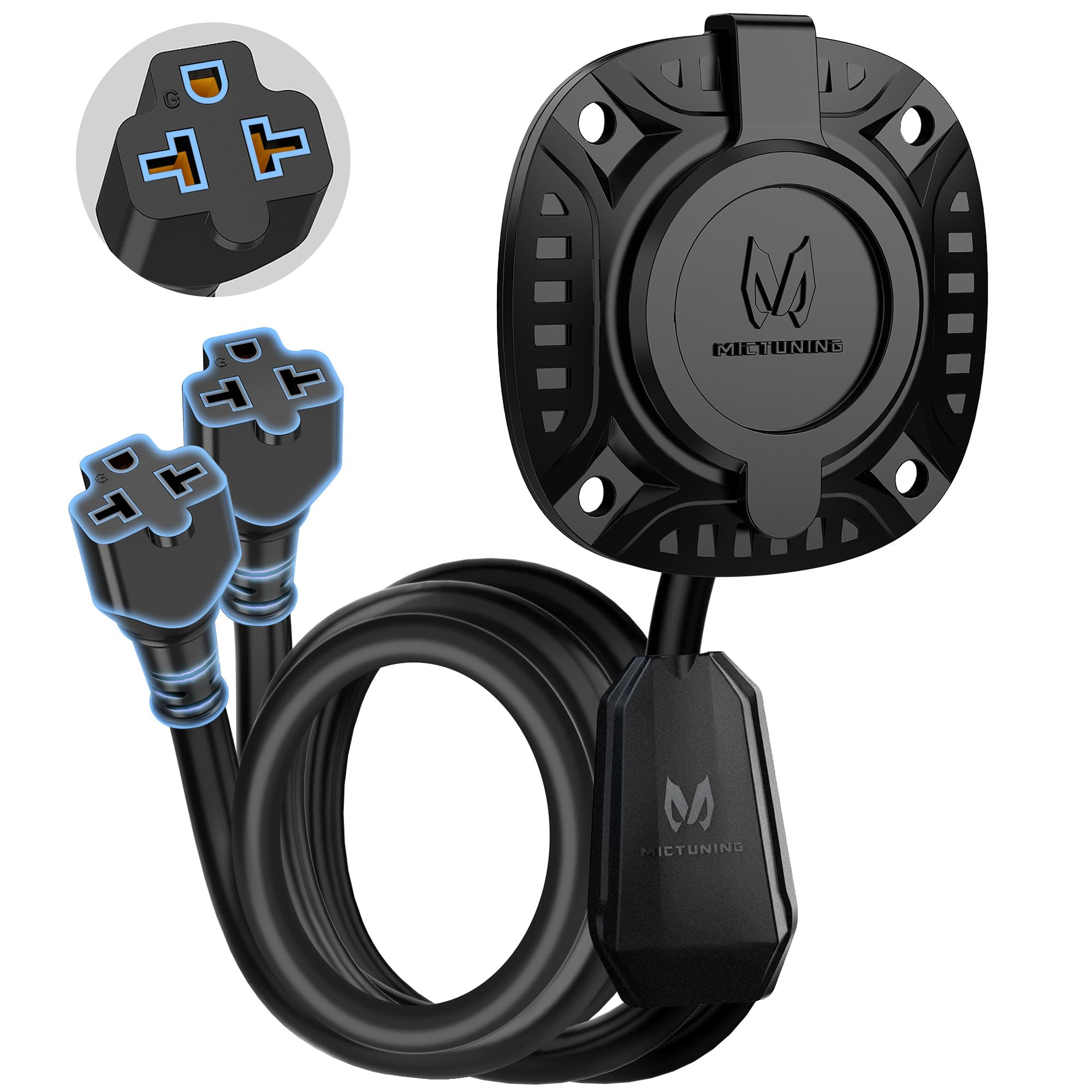 Snapklik.com : MICTUNING 20A 125V AC Port Plug, 12 AWG Shore Power ...