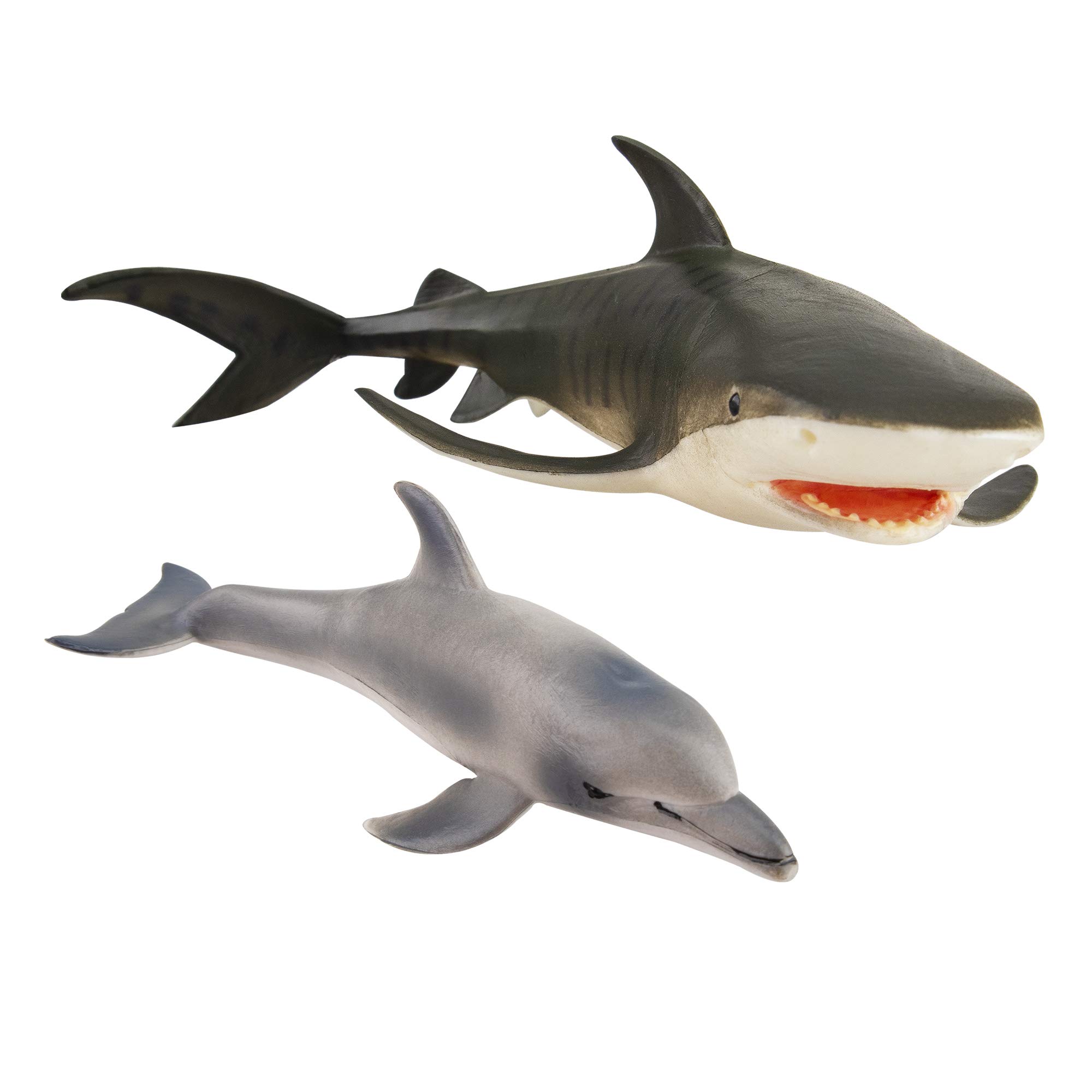 TOYMANY 8PCS 4-8" Large Sea Ocean Animals Figurines Bath Toy, Plastic ...