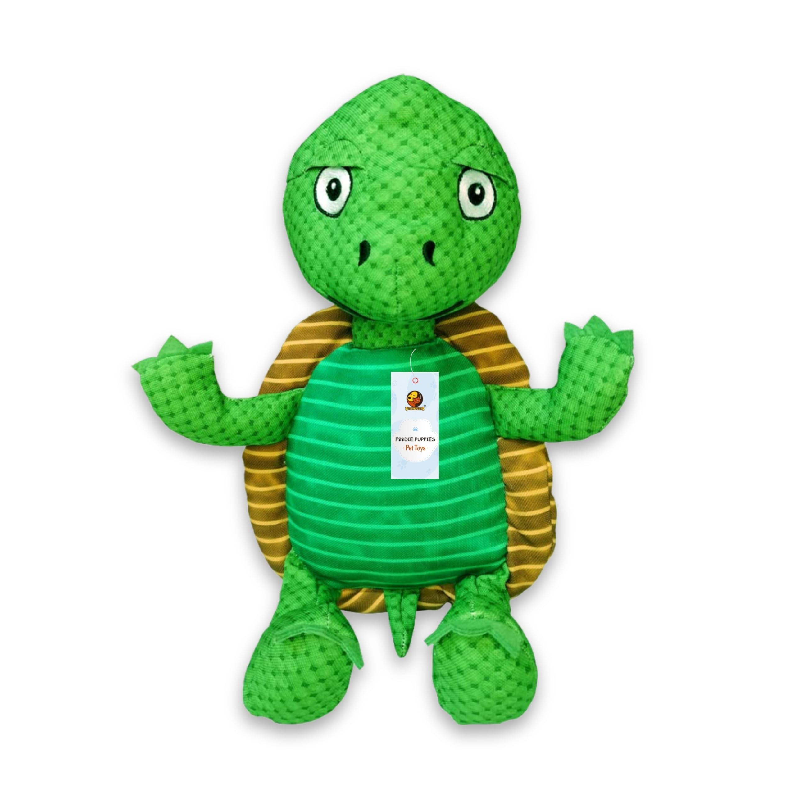 Buy Foodie Puppies Dog Plush Toy - Turtle Shaped | Squeaky, Crinkle ...