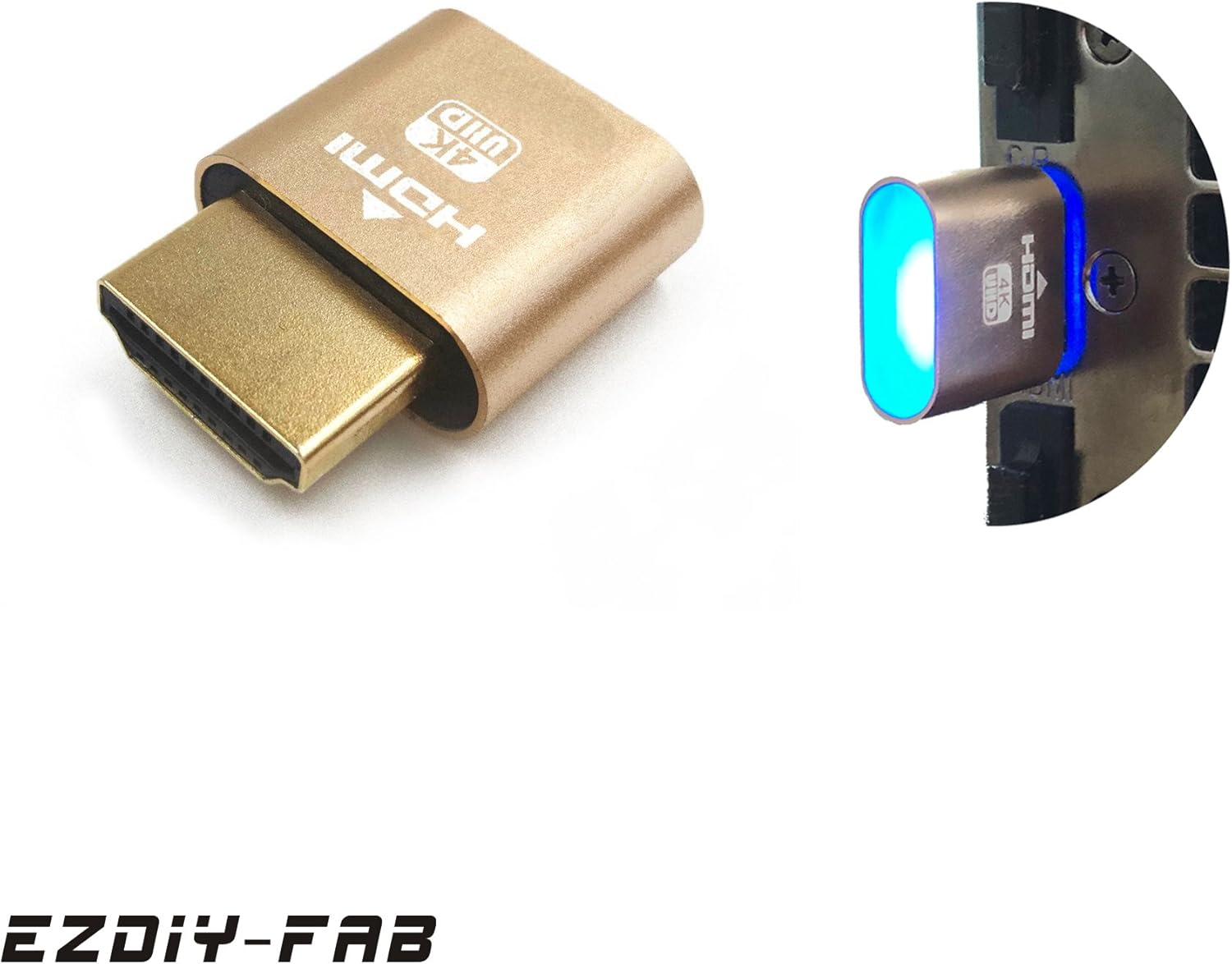 EASYDIY HDMI LED Displayport Dummy Stecker Display Emulator für ...