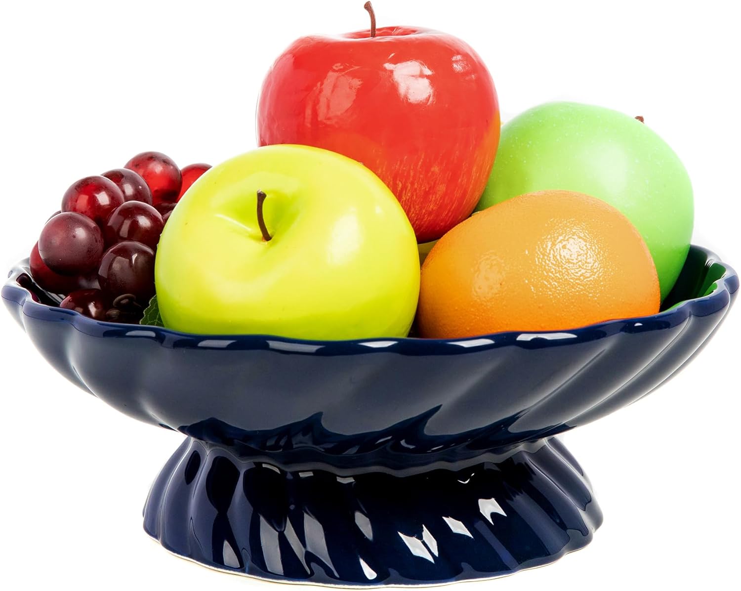 Amazon.com: Nattol 9.5-Inch Ceramic Fruits Bowl, Decorative Serving Plate, Centerpiece Fruits ...