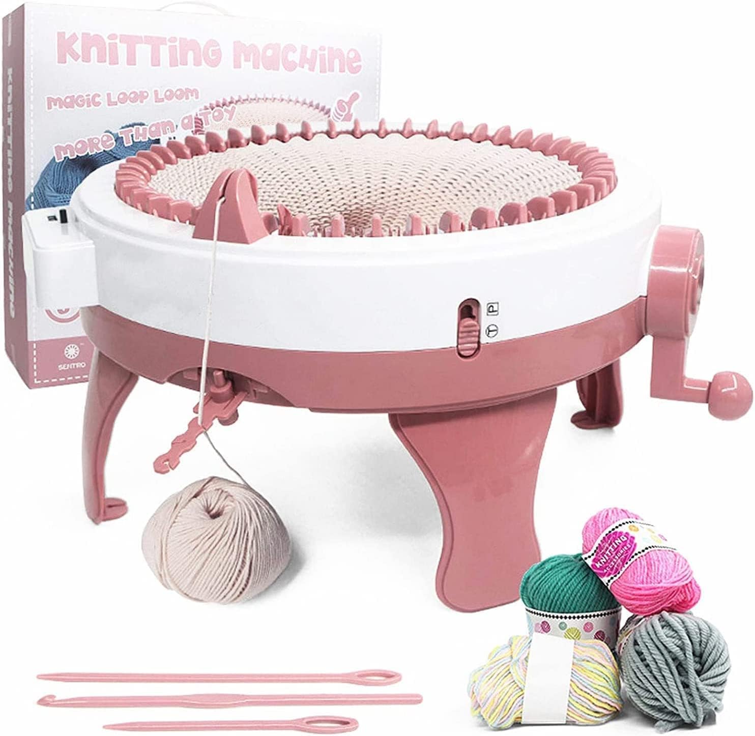 MiaoKa Smart Knitting Machine, Round Rotating Double Weaving Loom ...