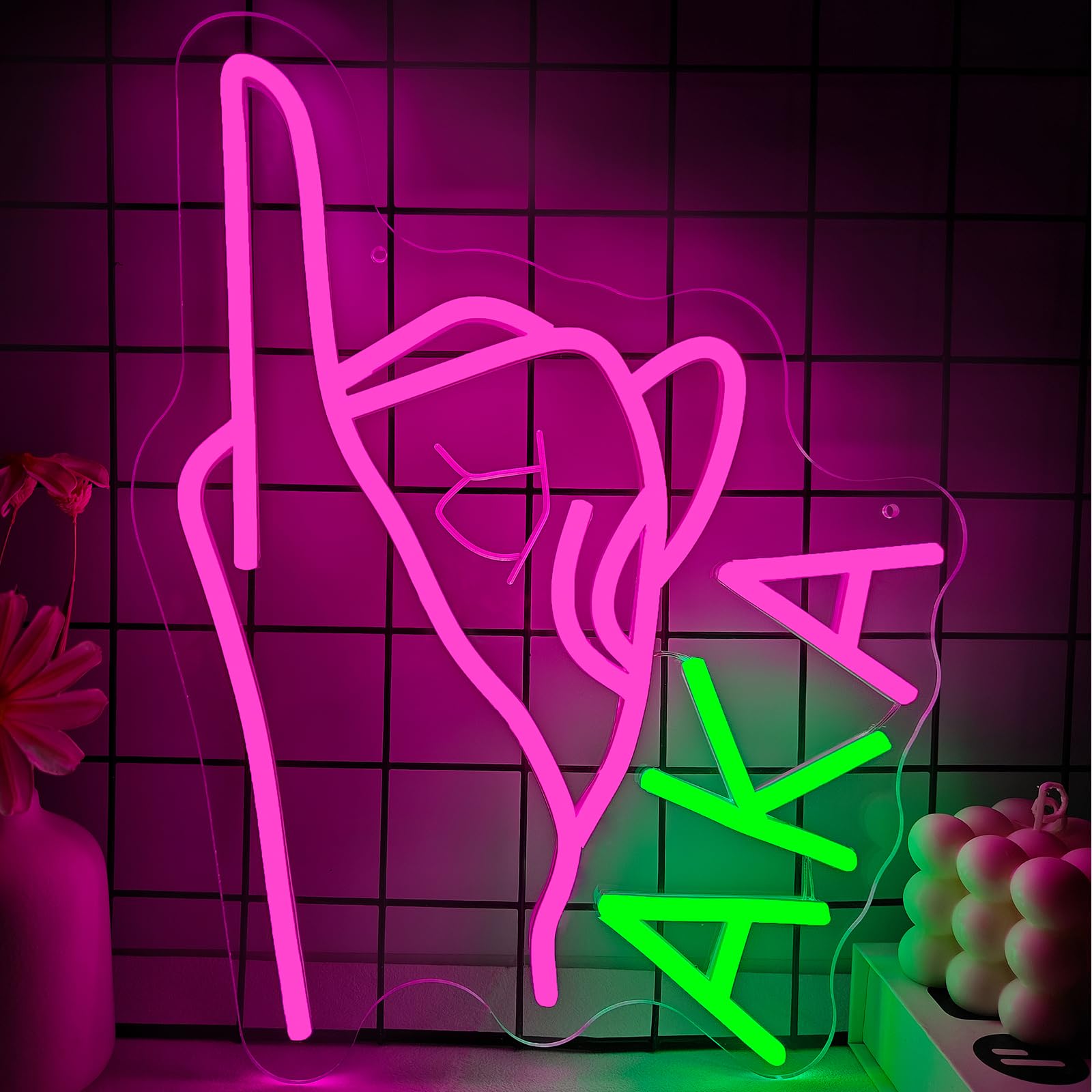 Snapklik.com : Aka Sorority Neon Sign Alpha Gesture Neon Lights For ...
