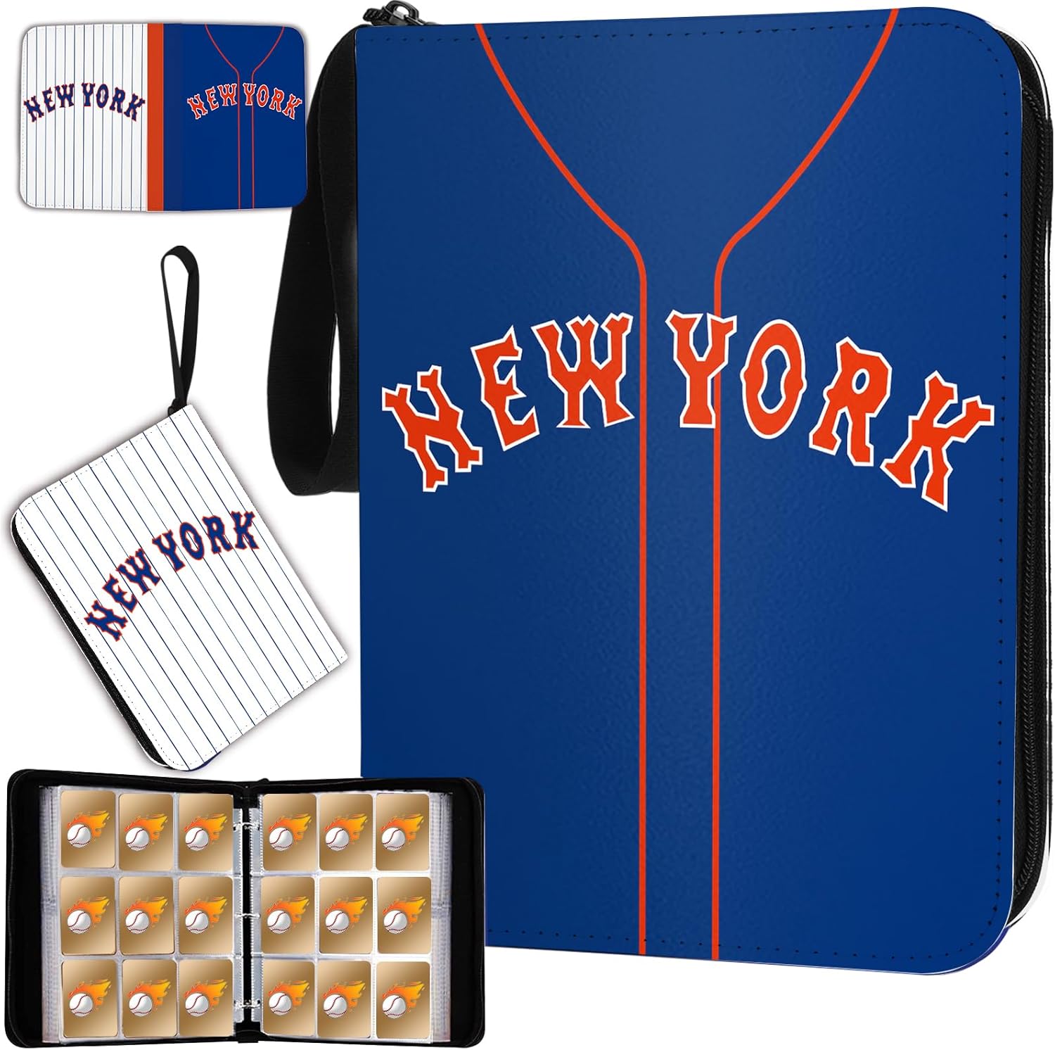 Amazon.com: KivolFun Baseball Card Binder with Sleeves 900 Pocket, York ...