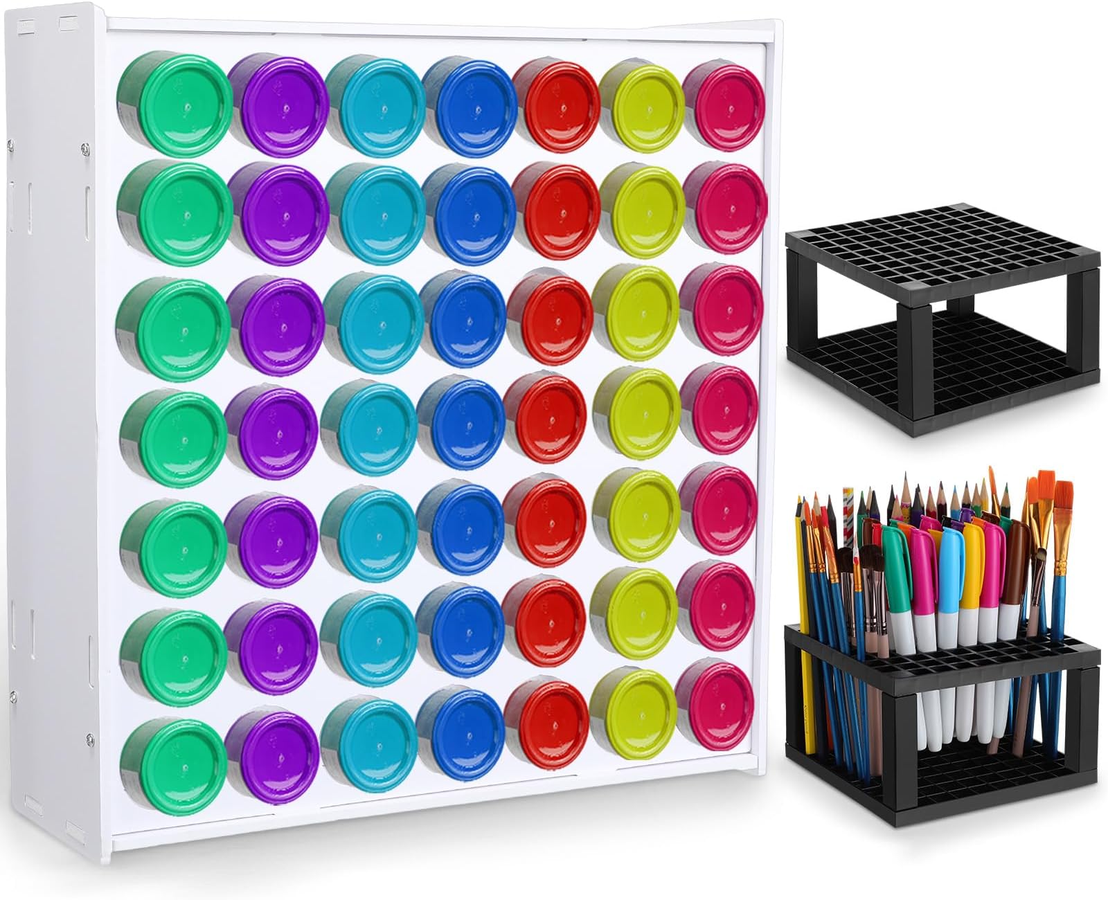Amazon.com: Paint Bottle Organizer with 28 Compartments for Artists ...