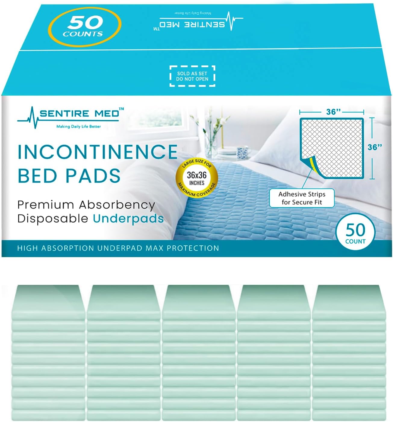 Amazon.com: 50 Pack Premium Extra Large Super Max 125 Gram Absorbent ...