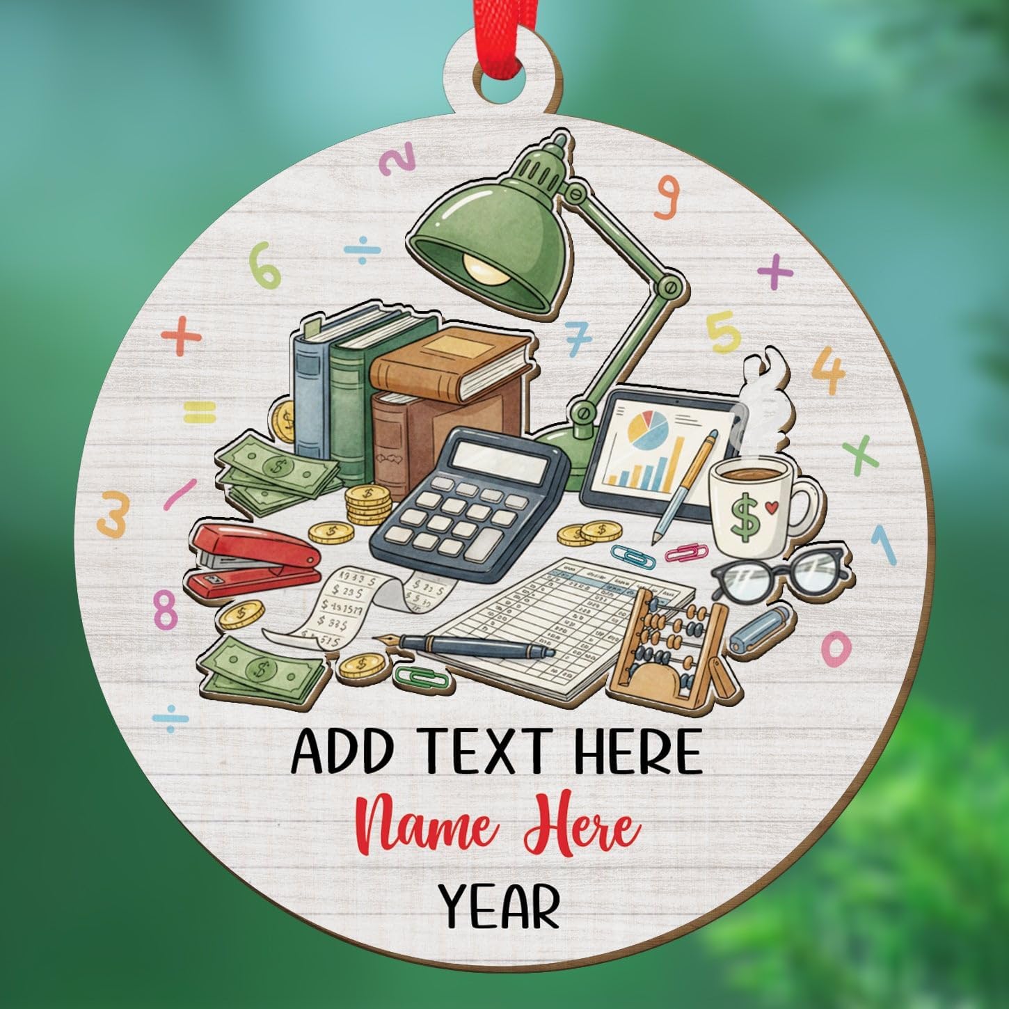 Amazon.com: Accountant 3D Wooden Ornament Christmas 2026, Personalized ...