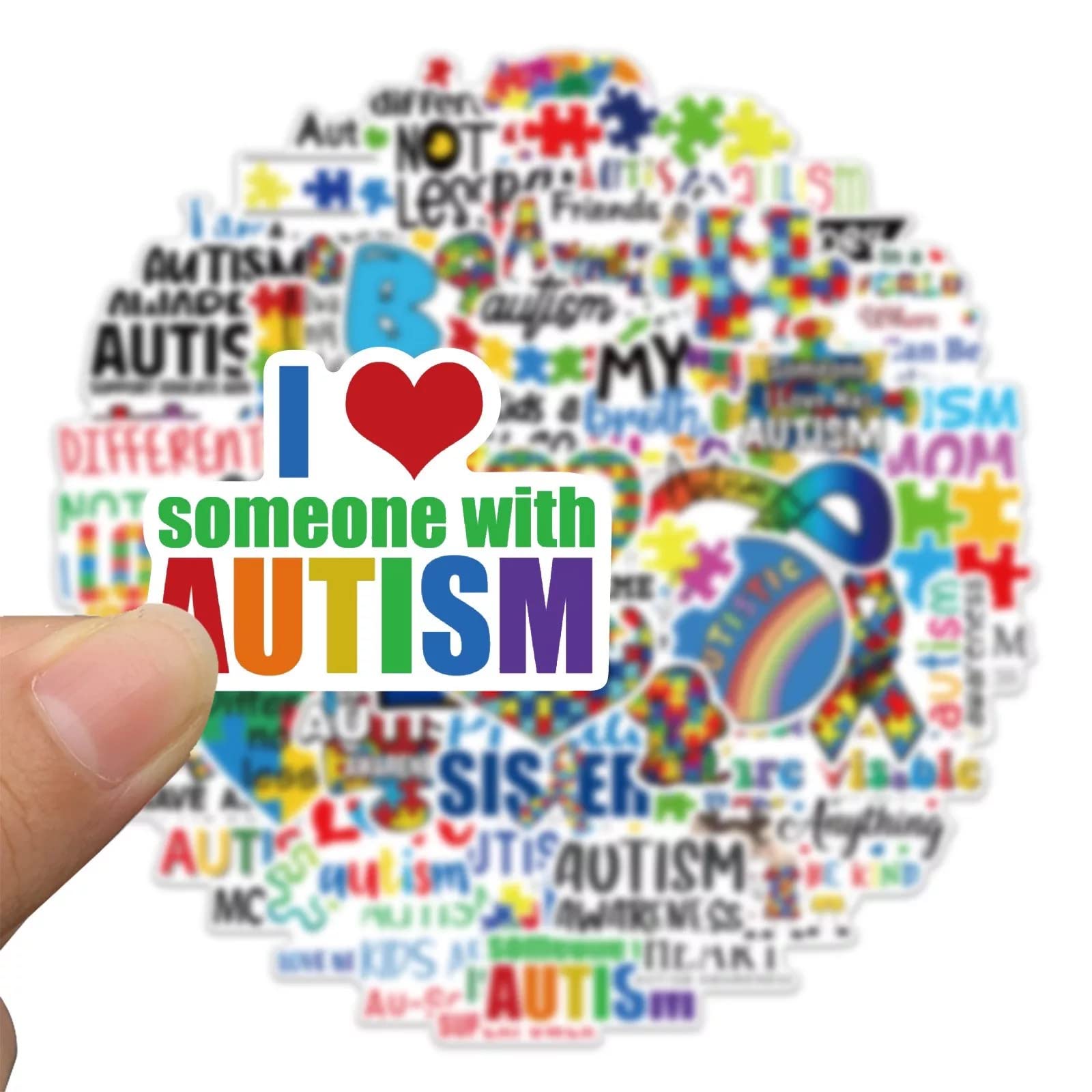 Airplane Stickers 50 Pack Autism Awareness Stickers - Waterproof Vinyl ...