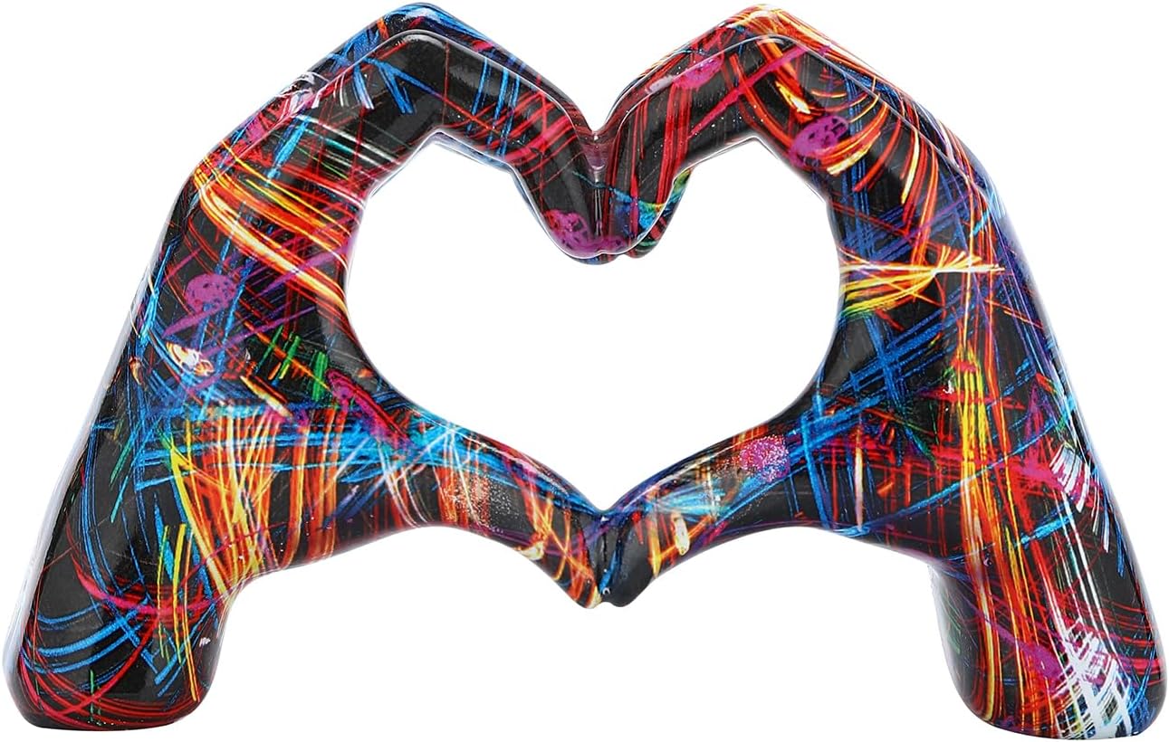 Amazon.com: JDPEYI Heart Hands Sculpture Room Decor Hand Heart Statue ...