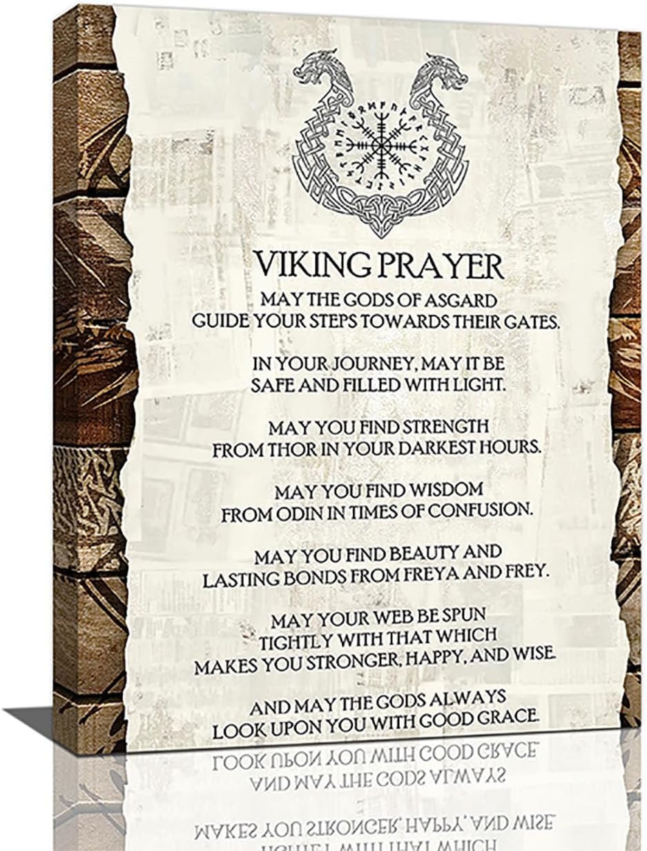 Amazon.com: Viking Bible verse Bedroom Wall Art Motivational christian Wall Decor Gifts To Day ...