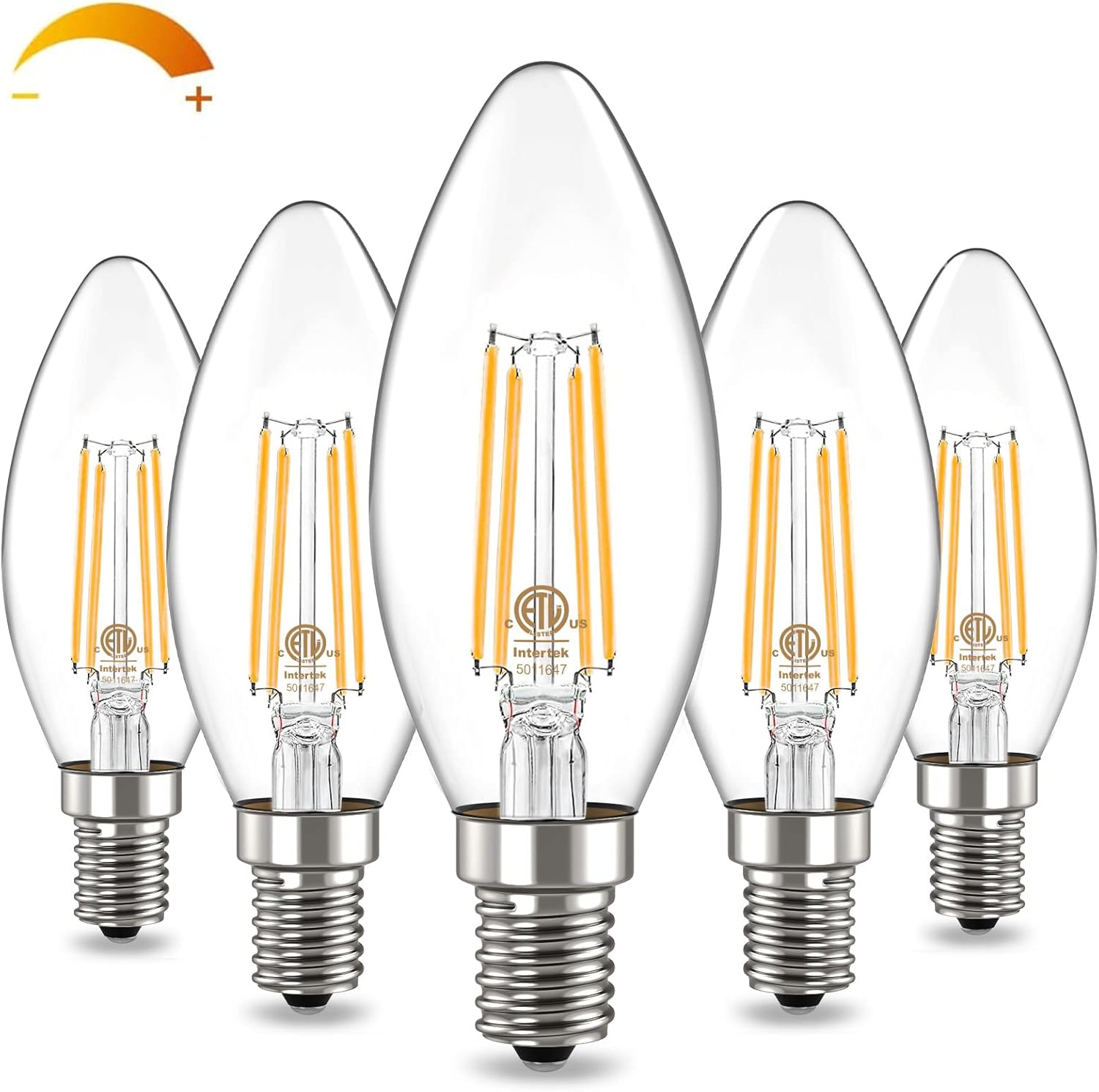 Volxon Candelabra Led Light Bulbs, E12 Led Bulb Dimmable 60W Equivalent ...