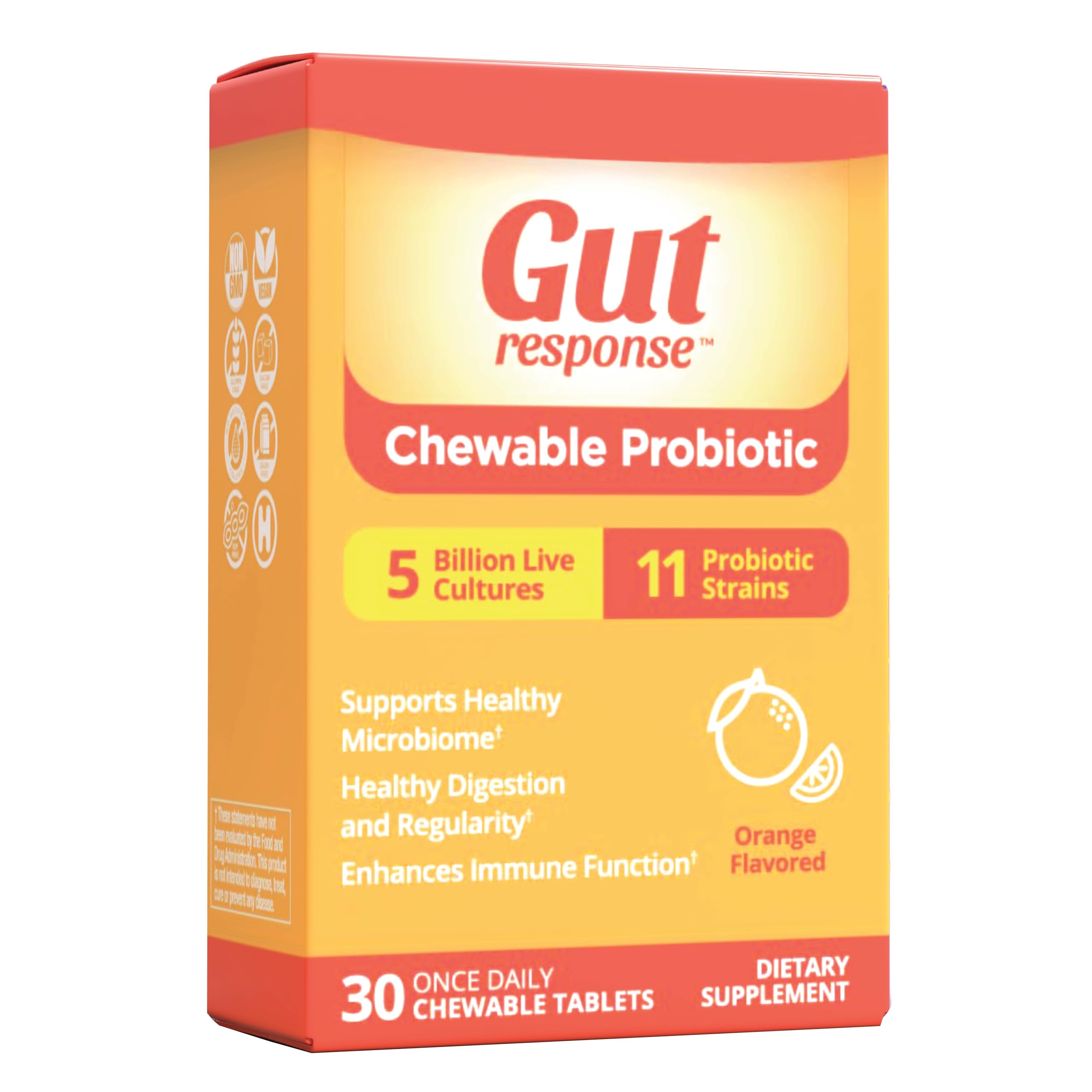 Amazon.com: Gut Response Chewable Probiotic for Men & Women, Slows Down ...